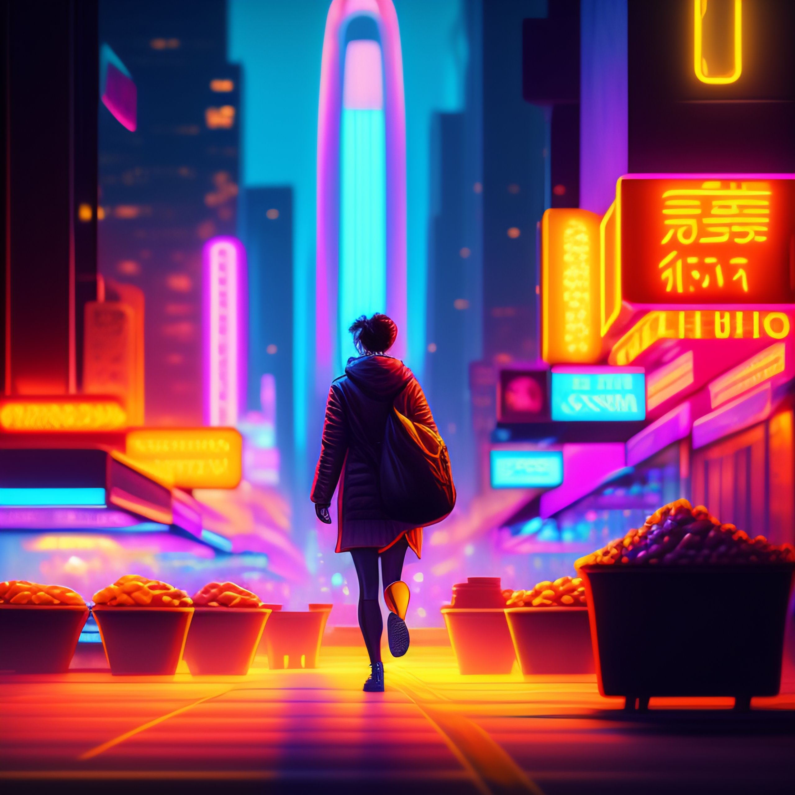 Lexica - A digital art of a person who is frantically running around ...