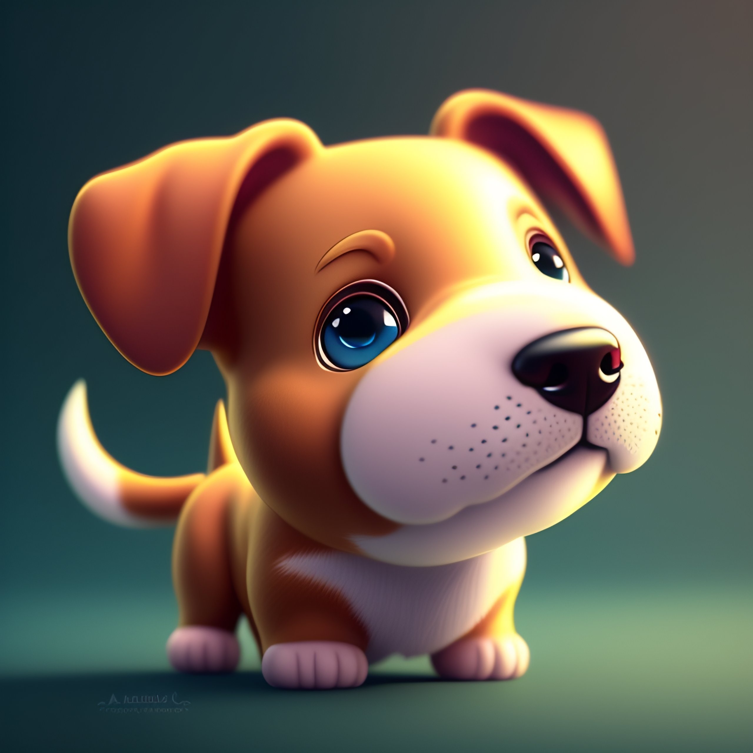 Lexica - Cute and adorable cartoon dog baby, fantasy, dreamlike ...