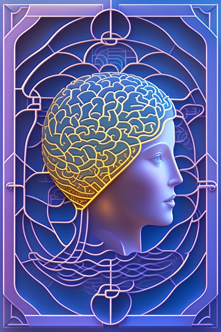 Lexica - The image features a body with a stylized brain with ...