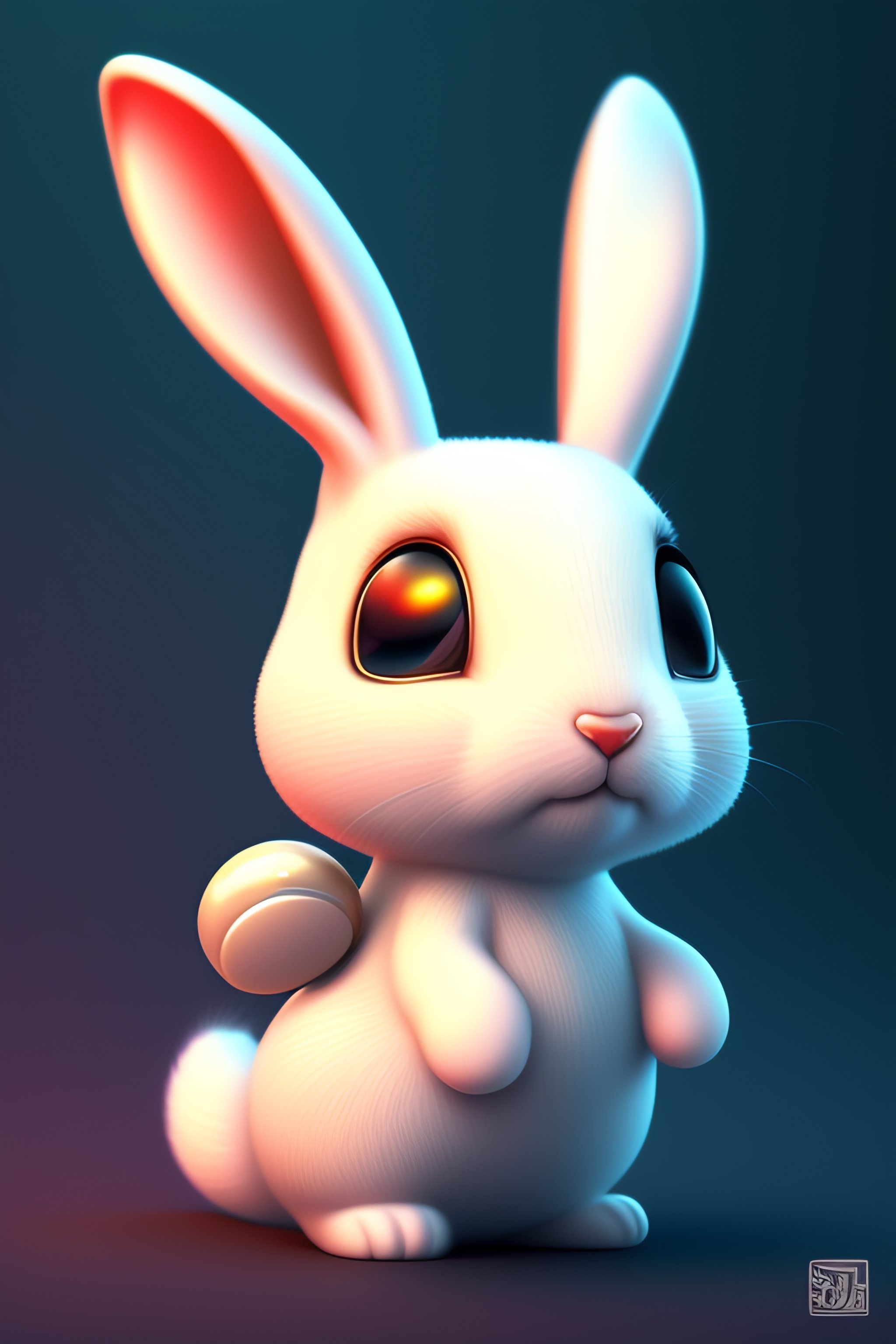 Lexica - Cute and adorable cartoon rabbit baby, fantasy, dreamlike ...