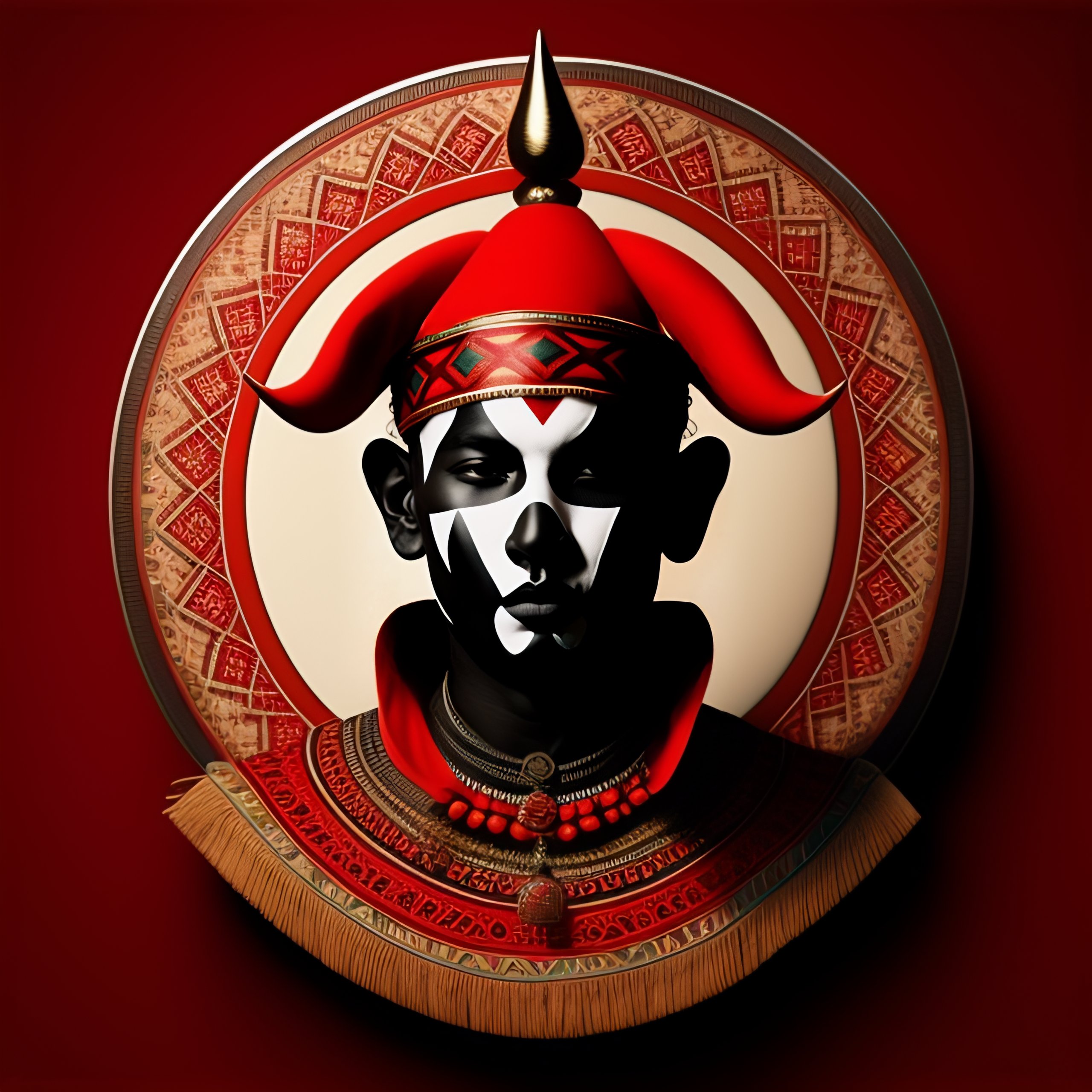 Lexica - Cd cover art with a no face mystery man in tribal clothes ...