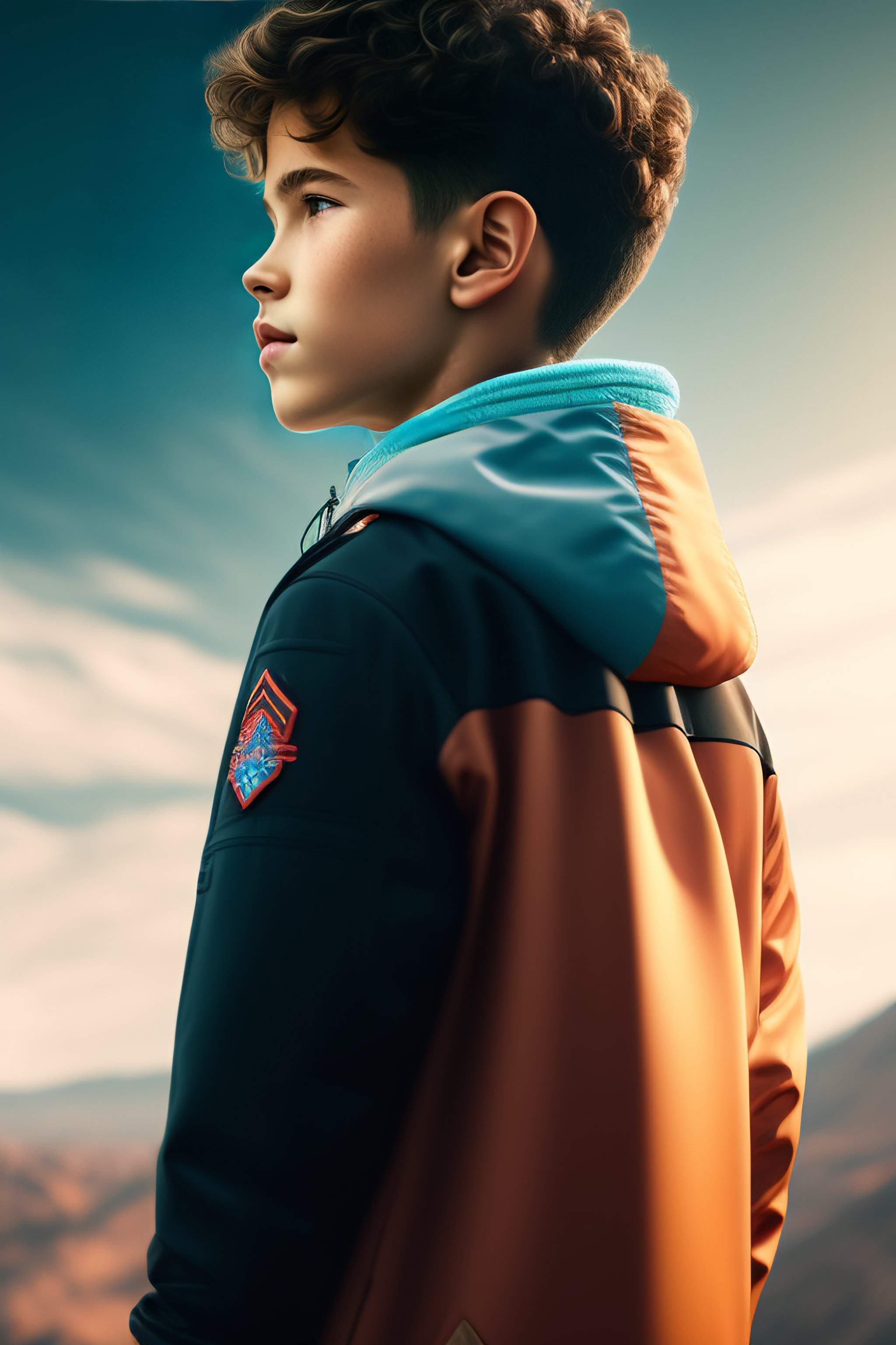 Lexica - An aesthetic boy with his back to the sky, detailed, 8k ...