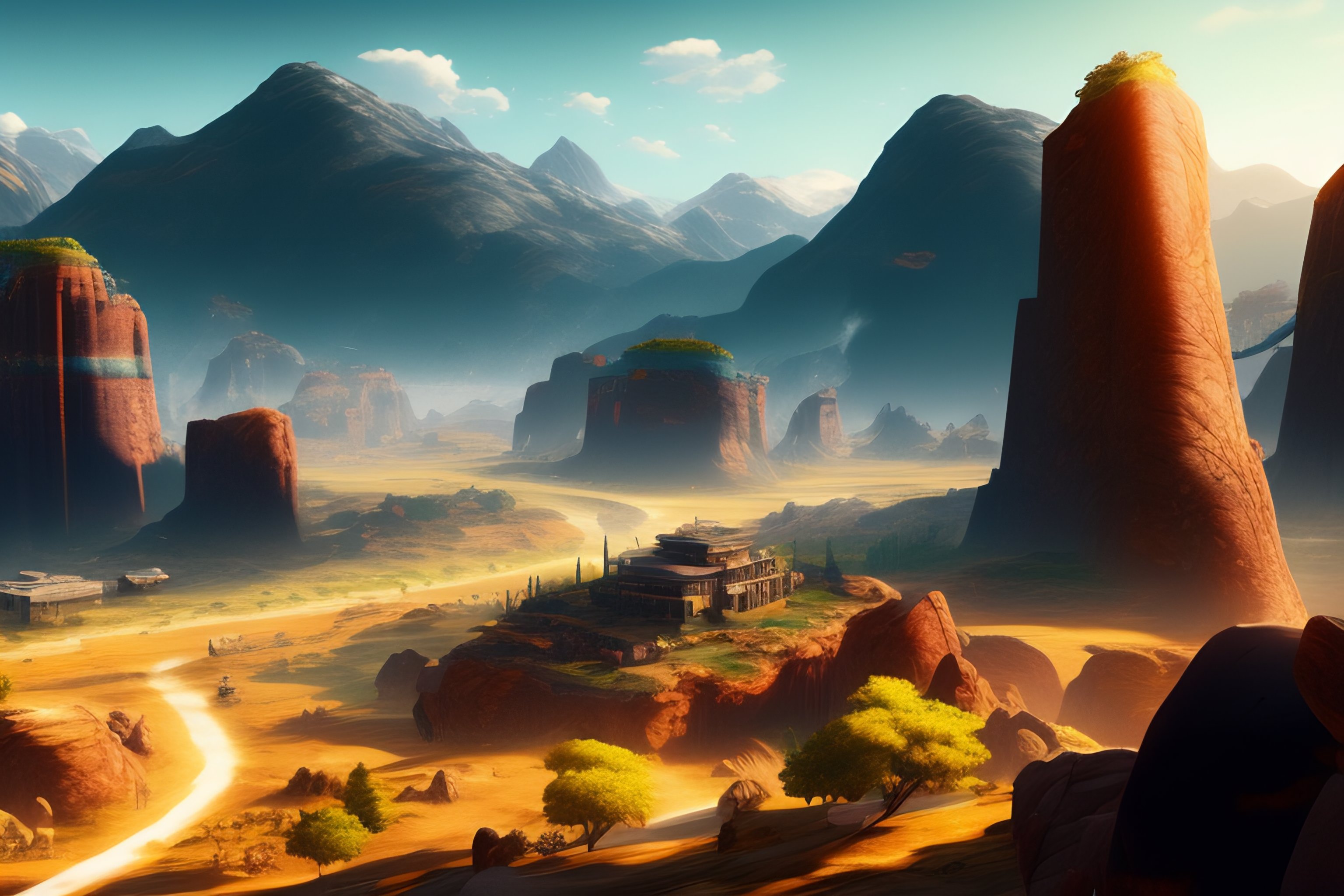 Lexica - Rock based, livable city with people, ancient architecture ...