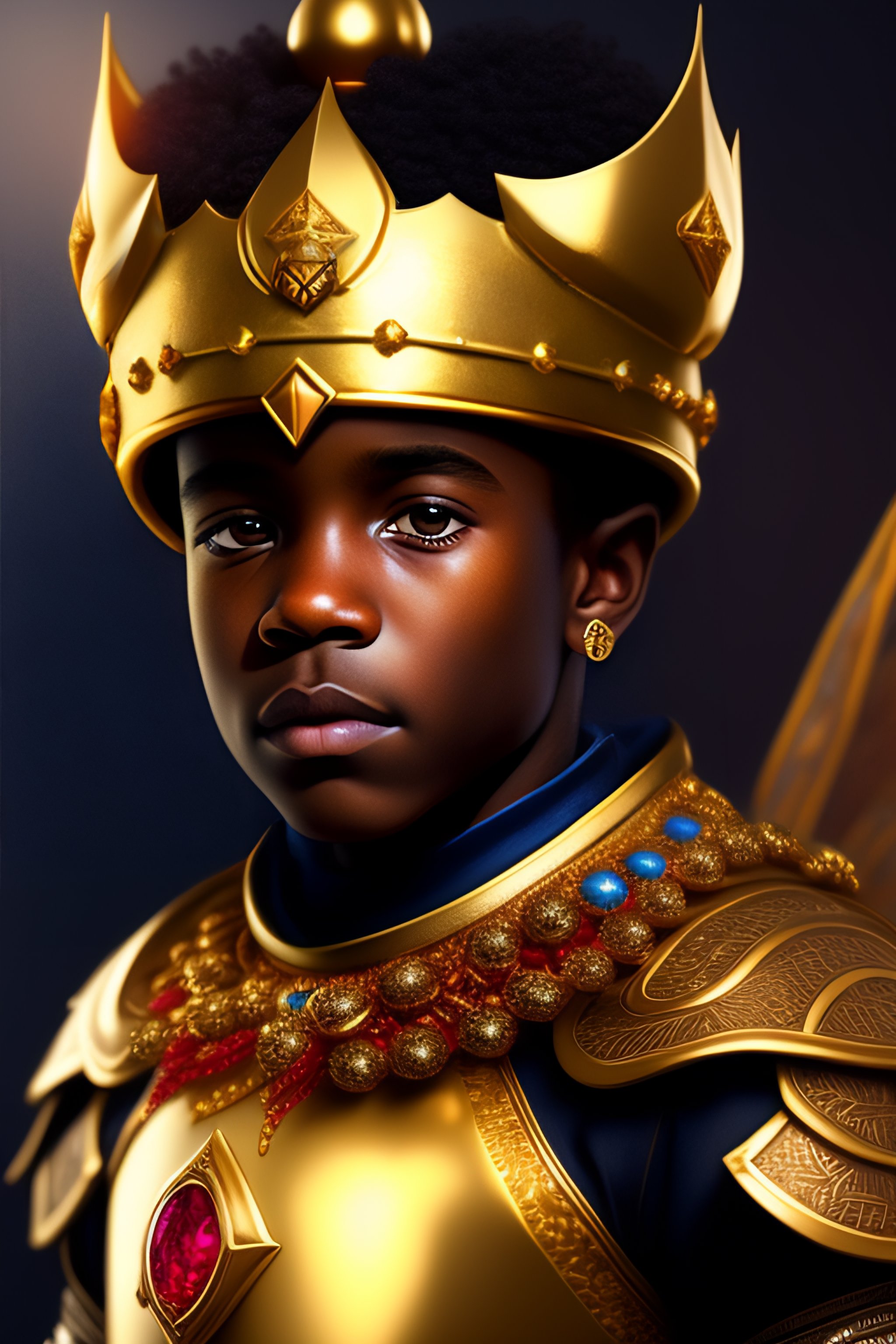 Lexica - A young black boy dressed like an african moorish warrior ...