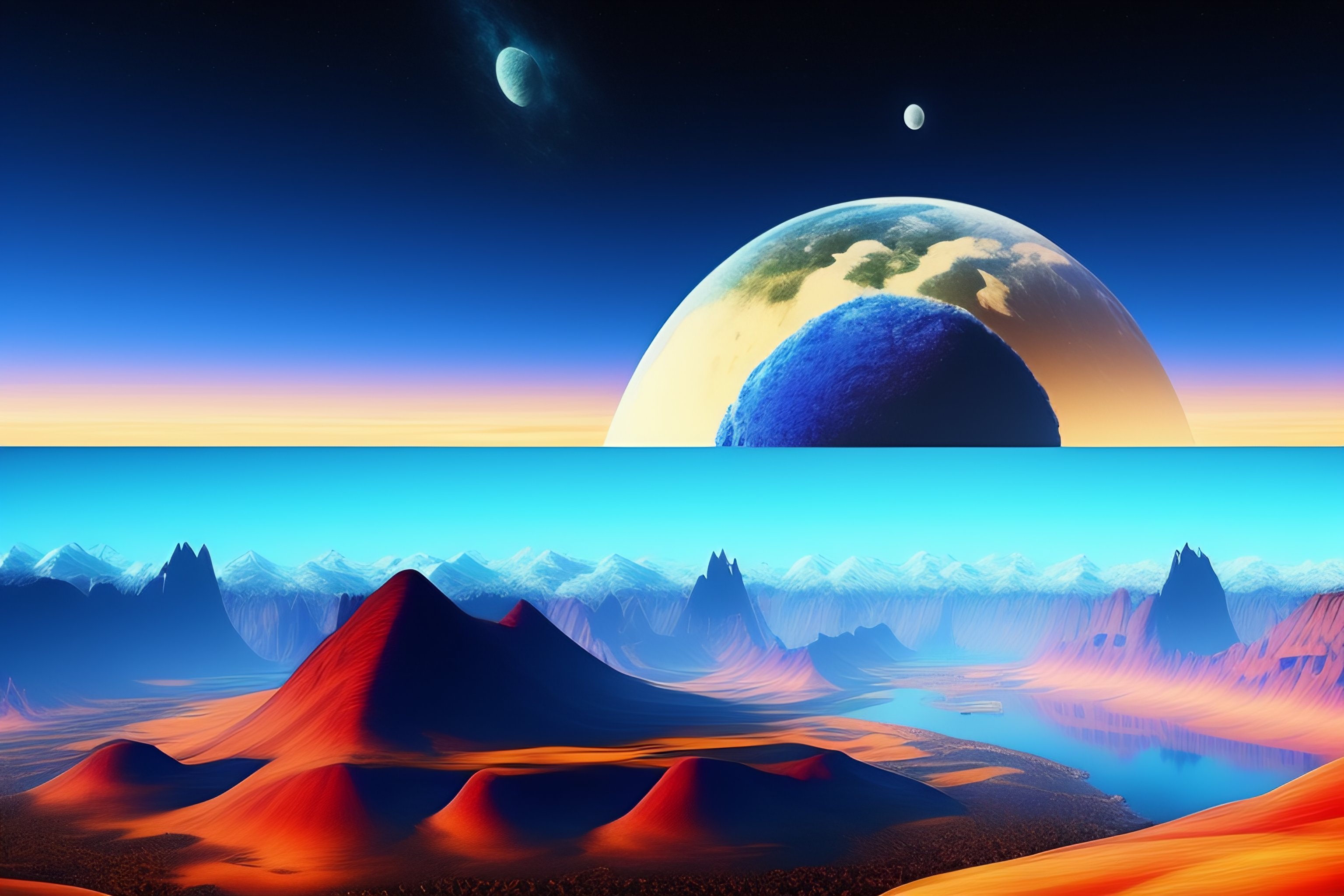 Lexica - Generate a high-resolution image of a planet that has been ...