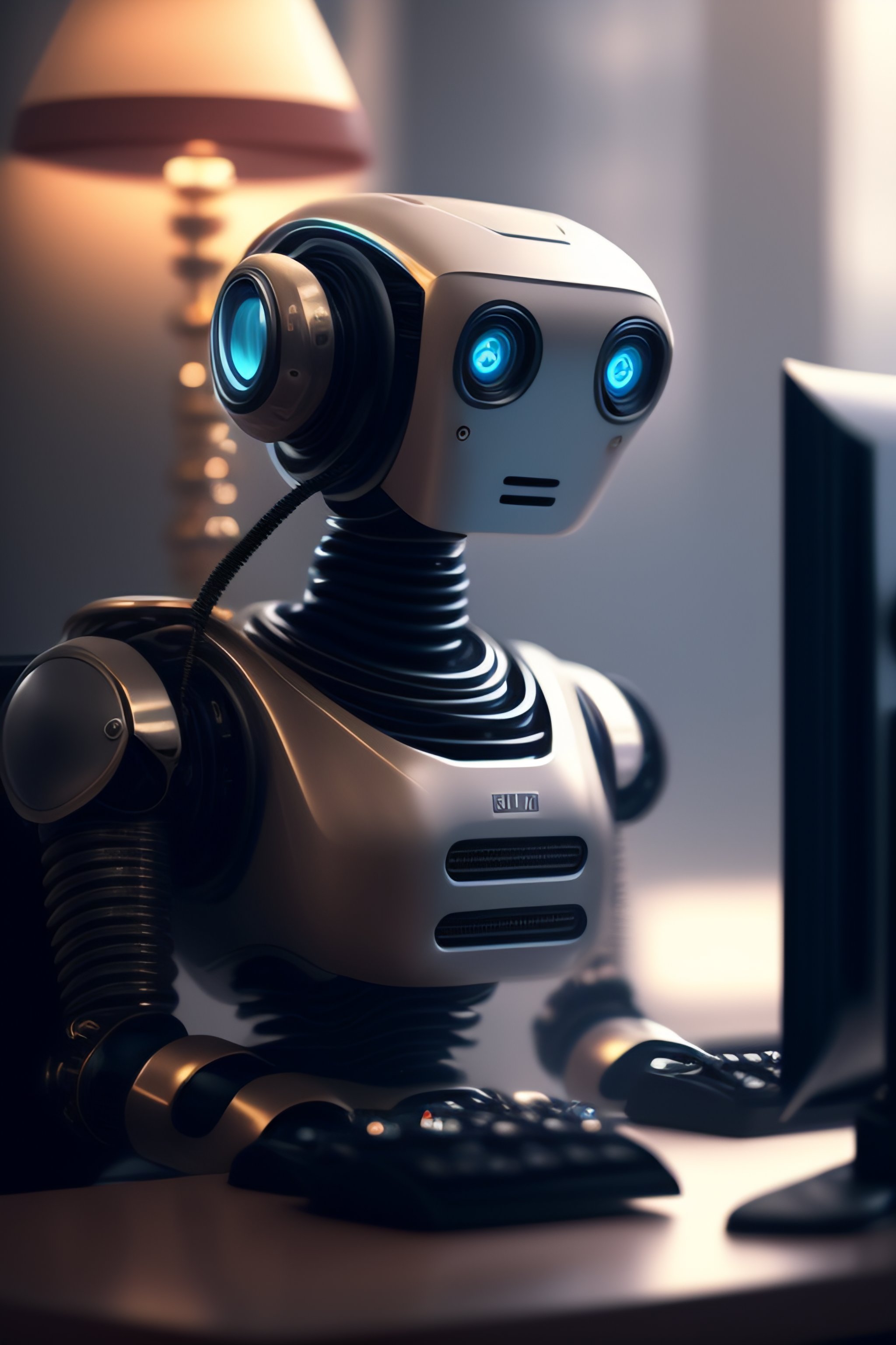 Lexica - Robot at computer