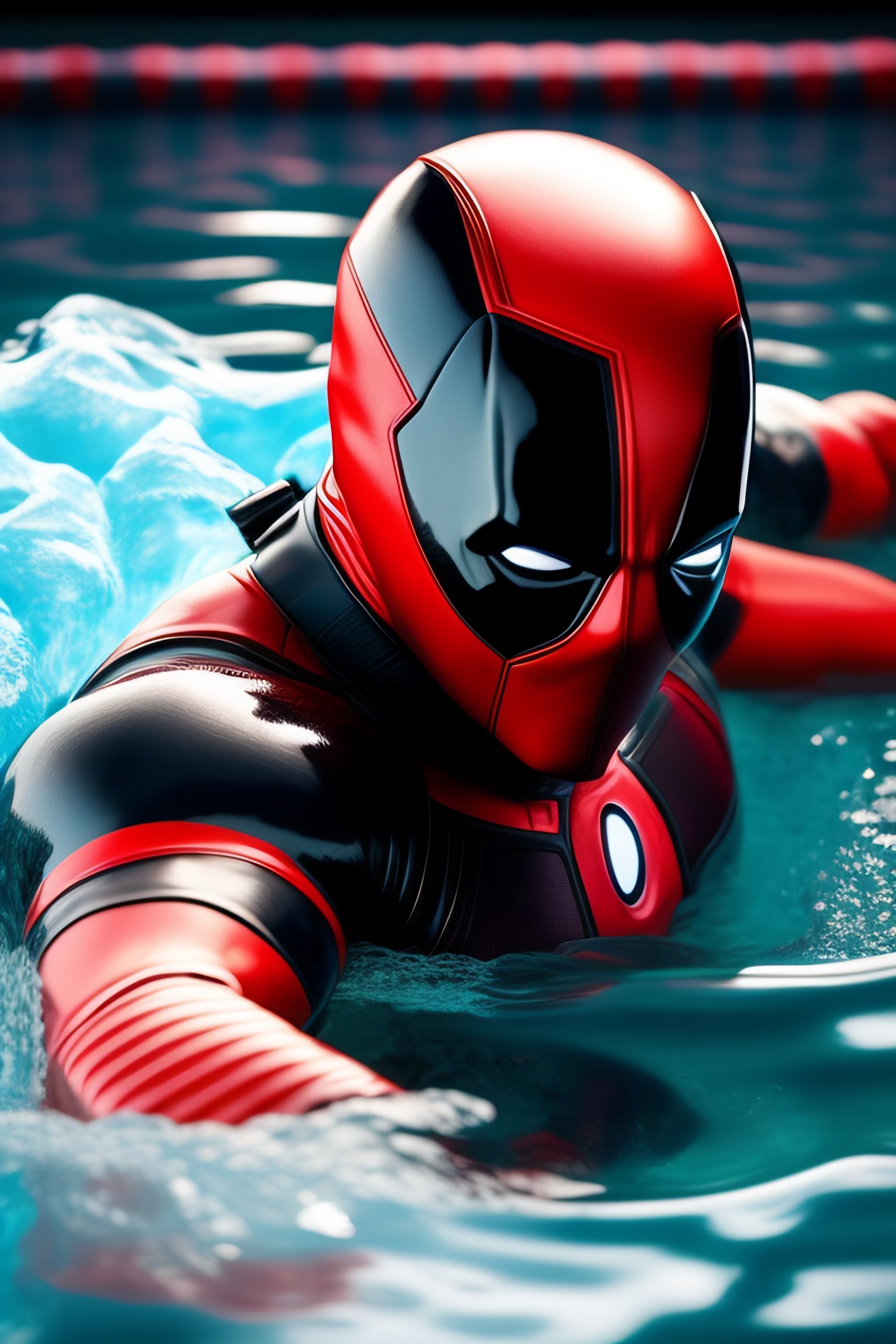 Lexica - Deadpool in a pool.