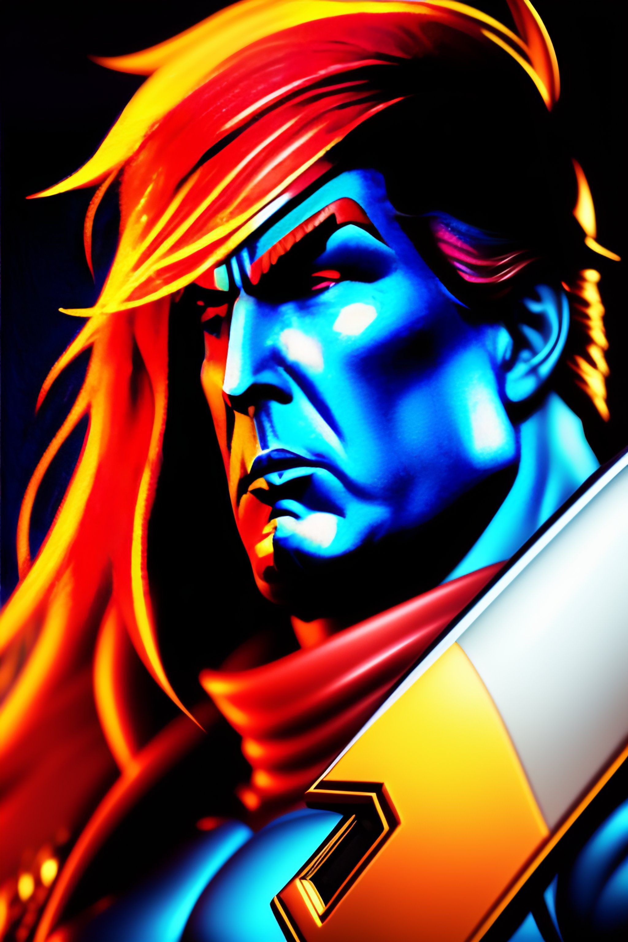 Lexica - Hack and slash comic style, donald trump