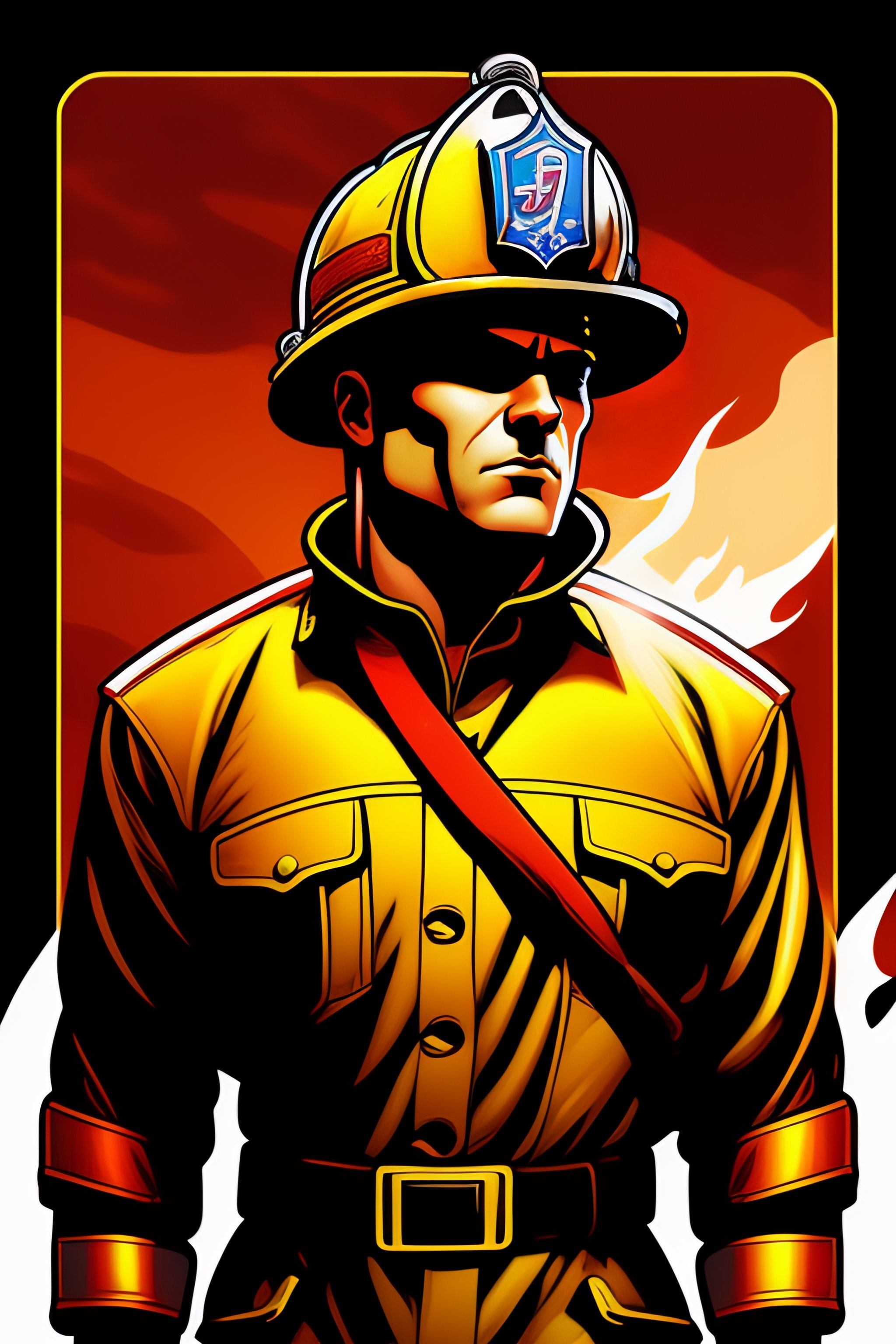 Lexica - Fireman in the style of Esad Ribic retro comic, grungy, dark,