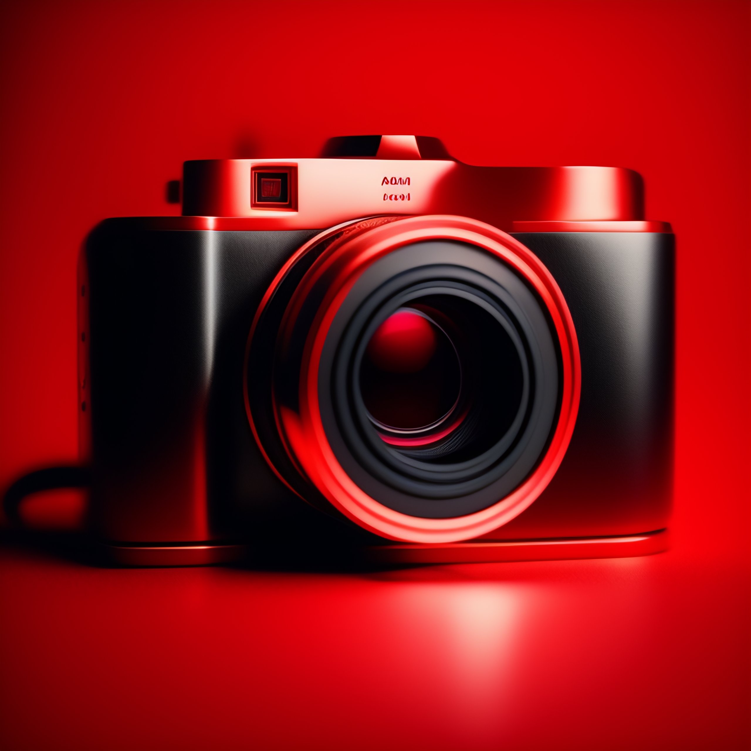 Lexica - Red background,side view product photography of a camera ...