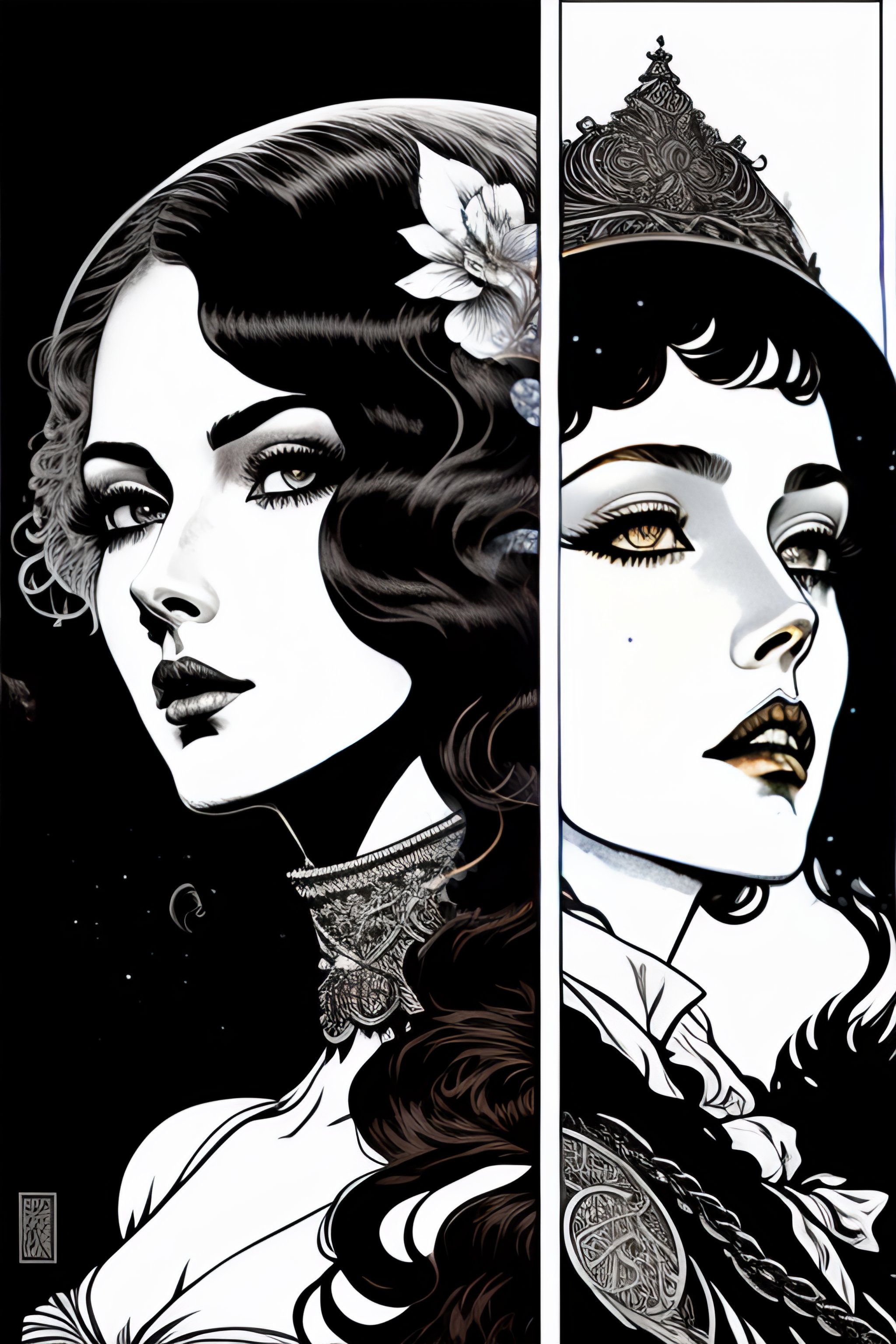 Lexica - Valkyries, dark gothic horror, illustration by Vania ...