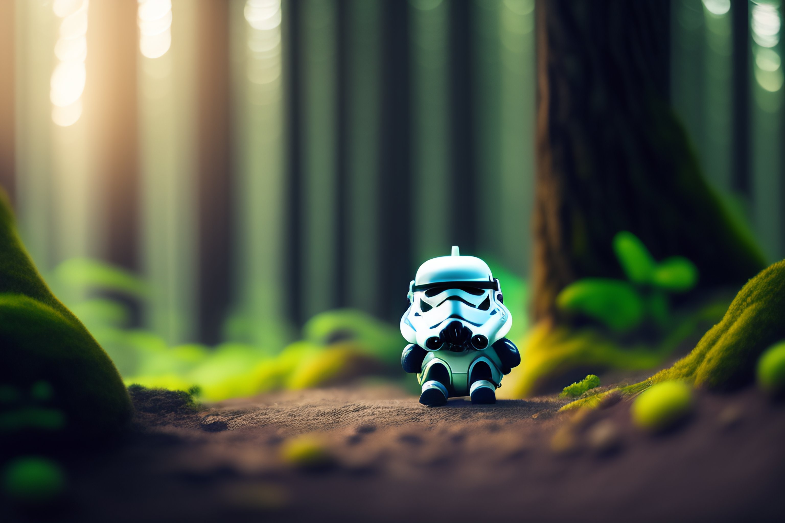Lexica - Baby stormtrooper in the forest cinematic