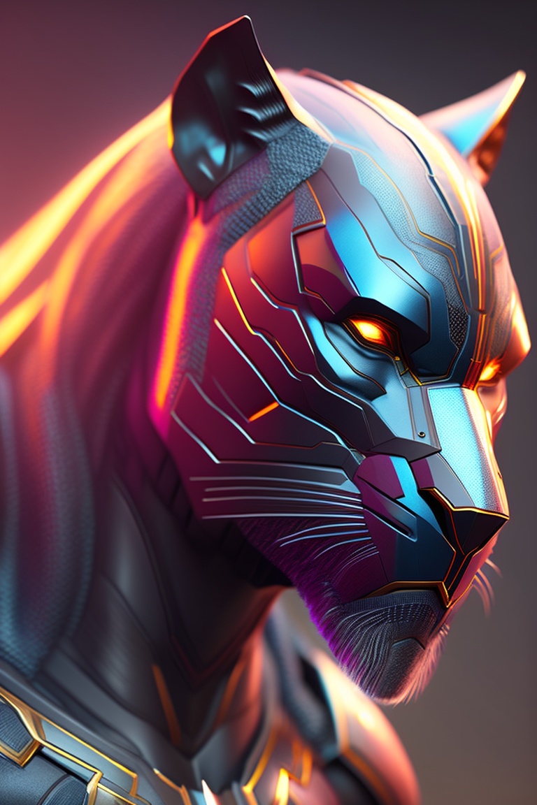 Lexica - Black panther action, hyper realistic , UHD, unreal 5 render ...