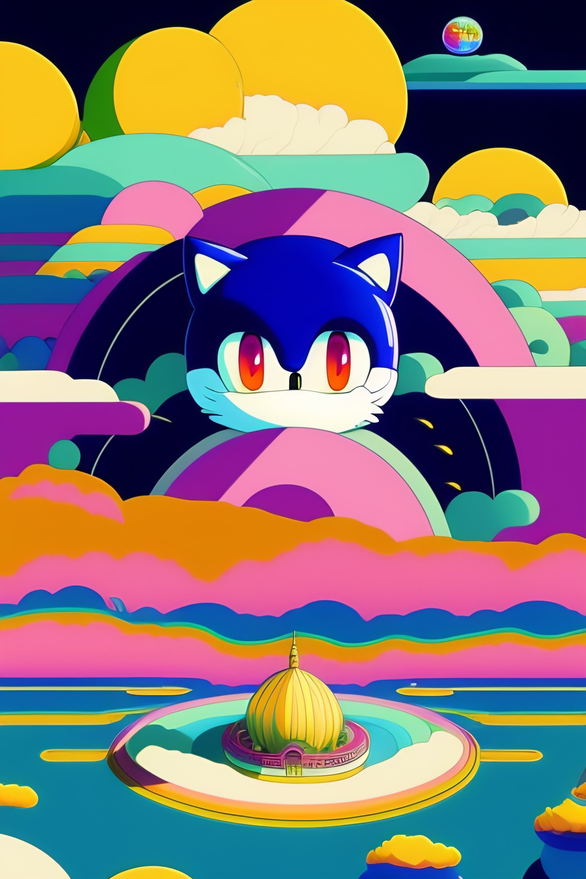 Lexica - Sonic chiho aoshima artwork, Style of 90's vintage anime ...