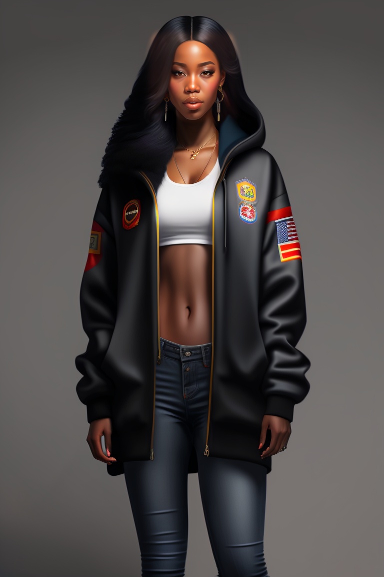 Lexica - Full body Portrait of a mixed raced woman with long length ...