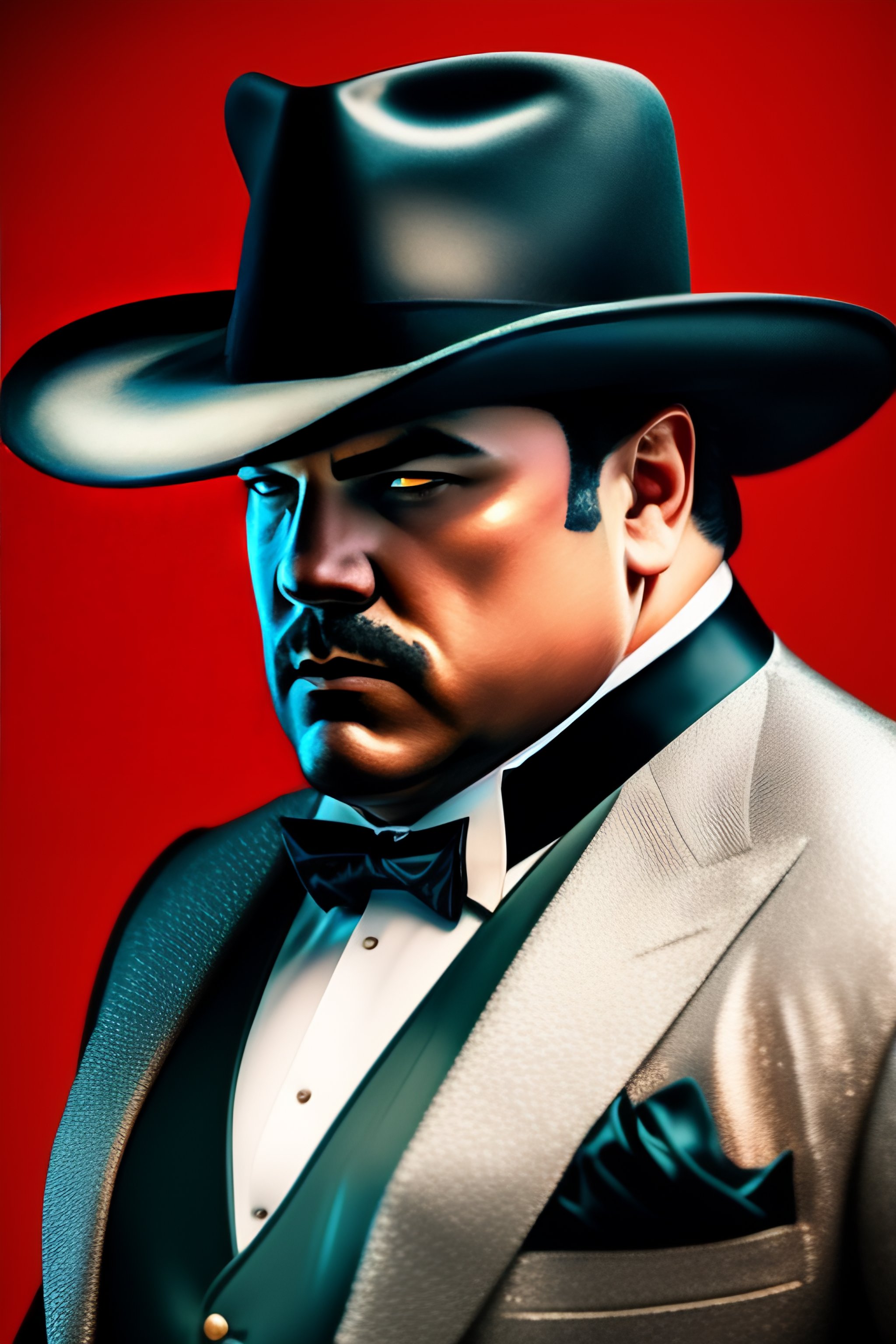 Lexica - Award winning photo of a mobster boss bull, dressed up ...