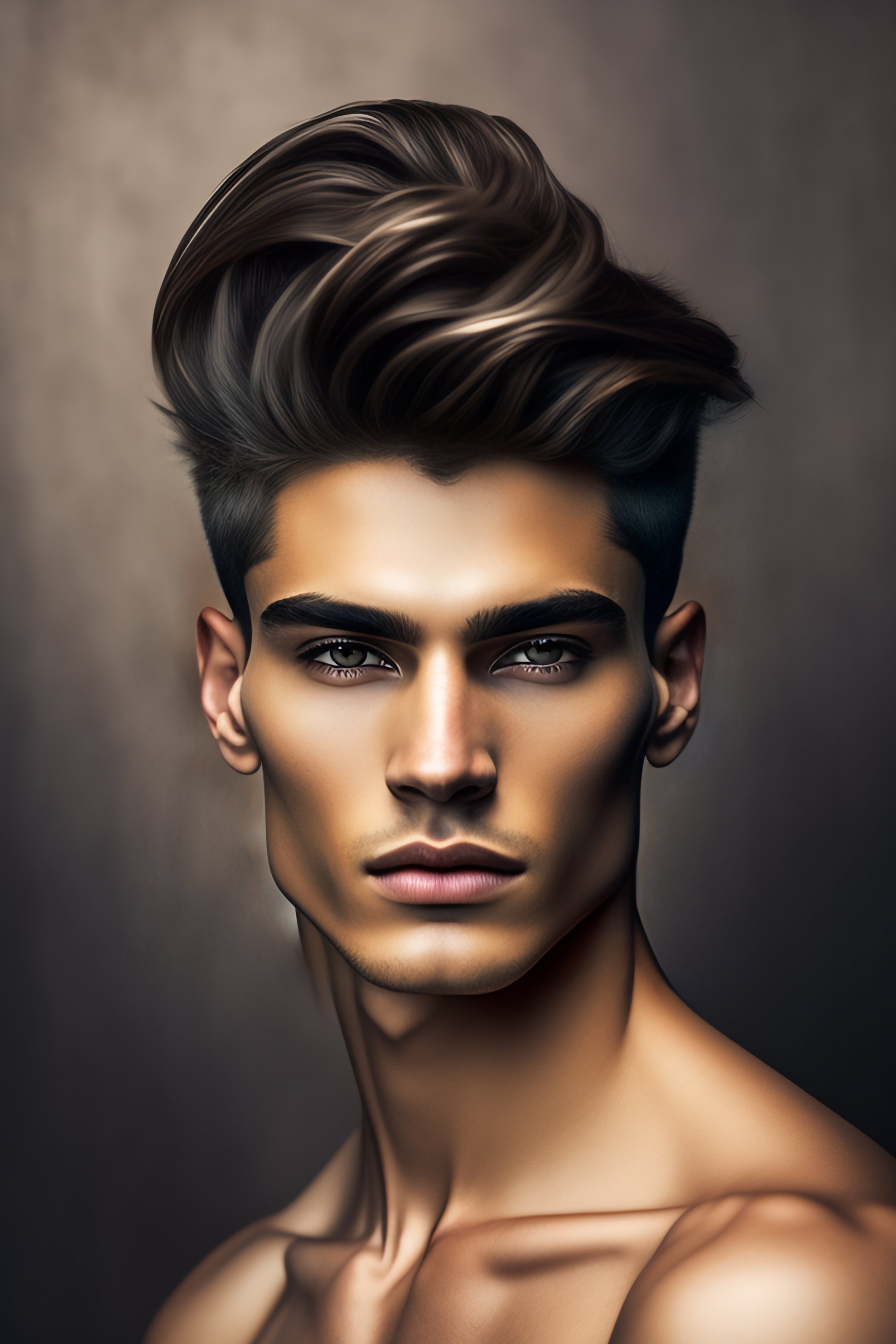 Lexica - Protrait, photograph, androgynous young man with diving raven ...