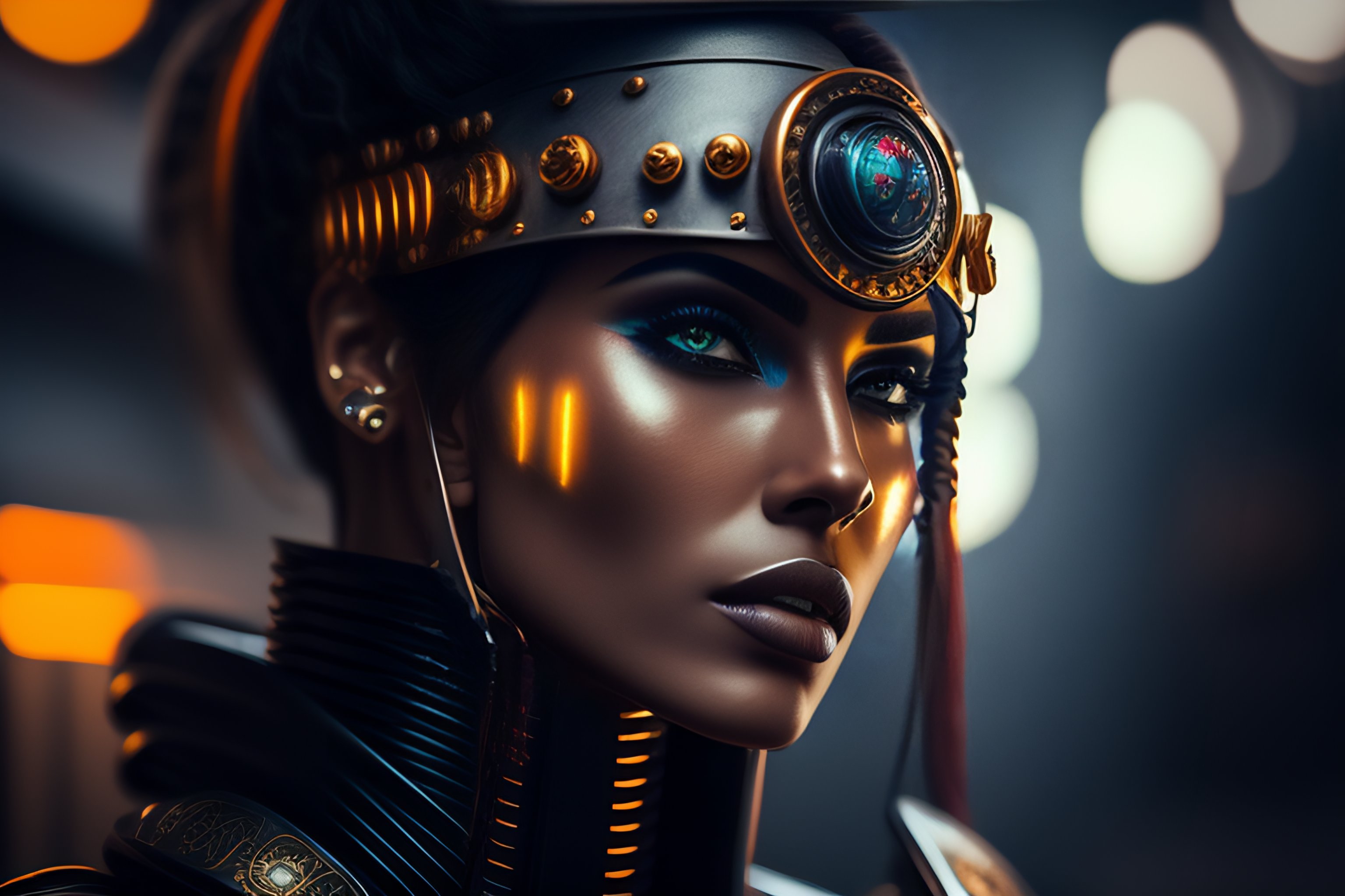 Lexica - Portrait of a brazilian evil cyberpunk robot made of rusty ...