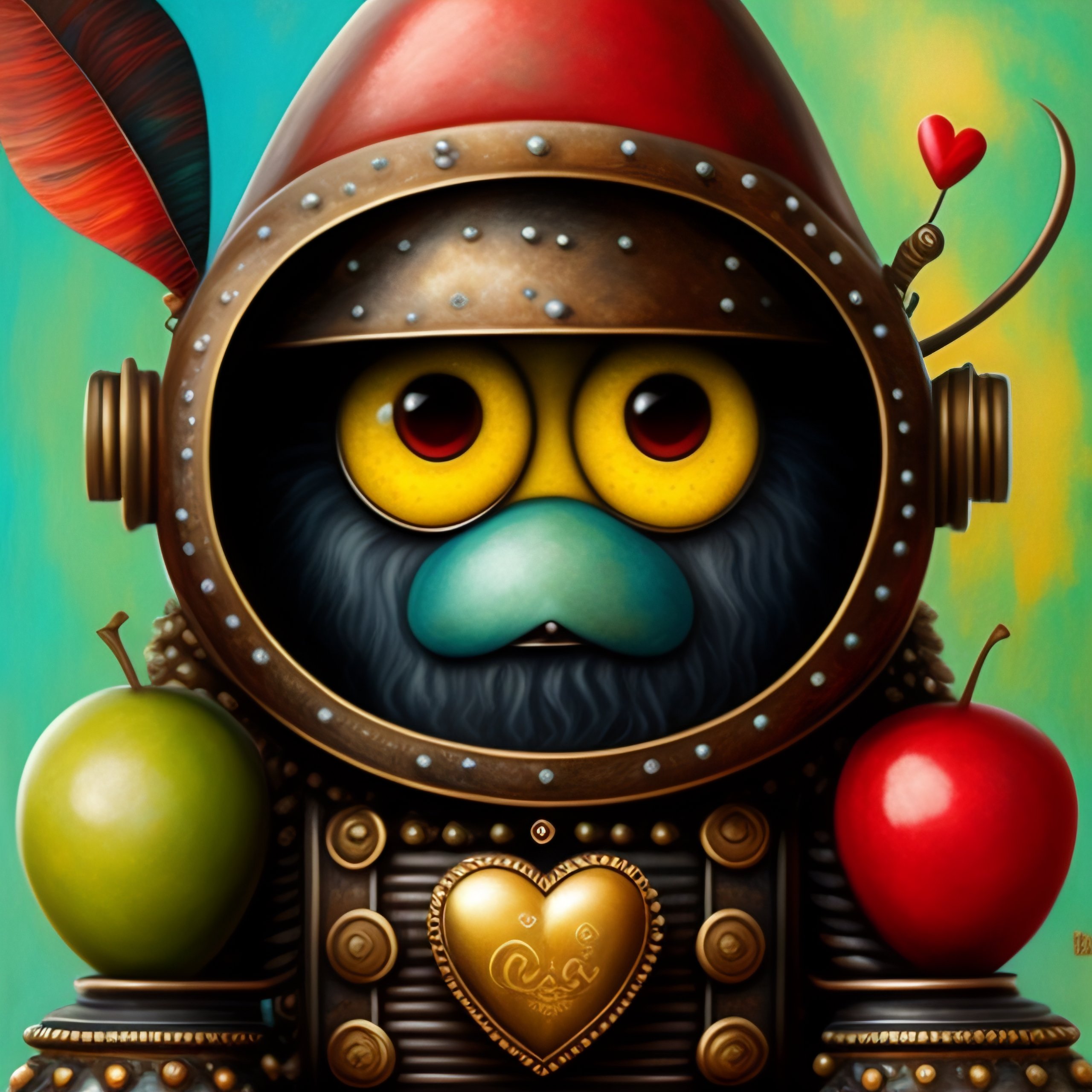 Lexica - Robot gnome monster antique valentines mixed media collage ...