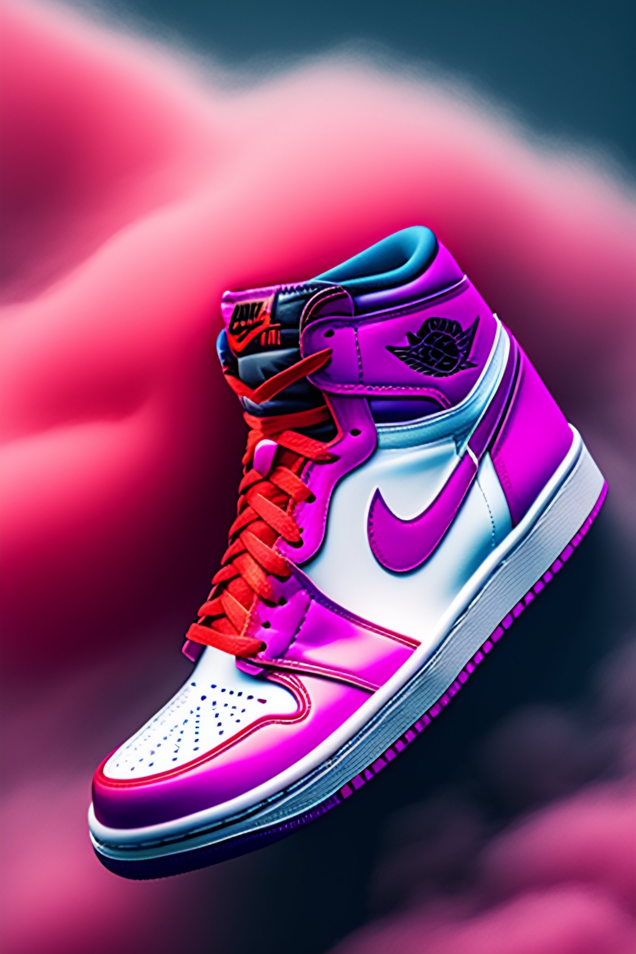 Lexica - Nike jordan 1 "chicago" colorway, pink cloud background