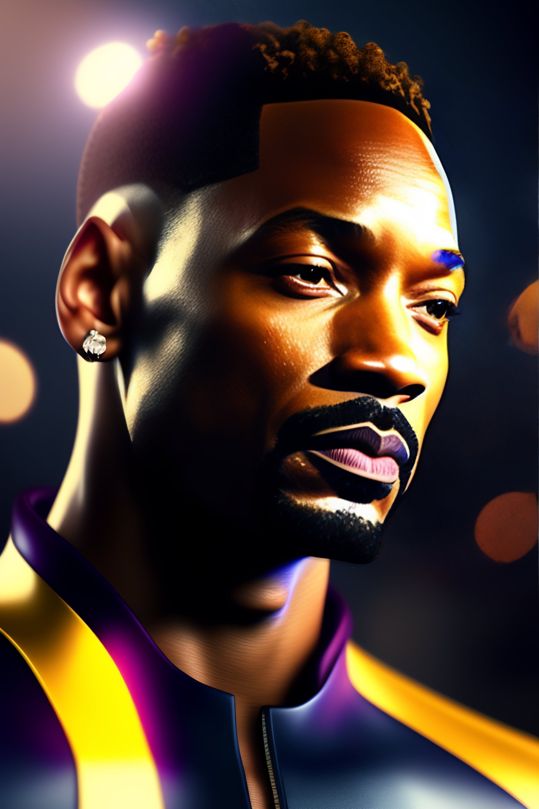Lexica - Highly detailed potrait of will smith in flash suit, unreal ...
