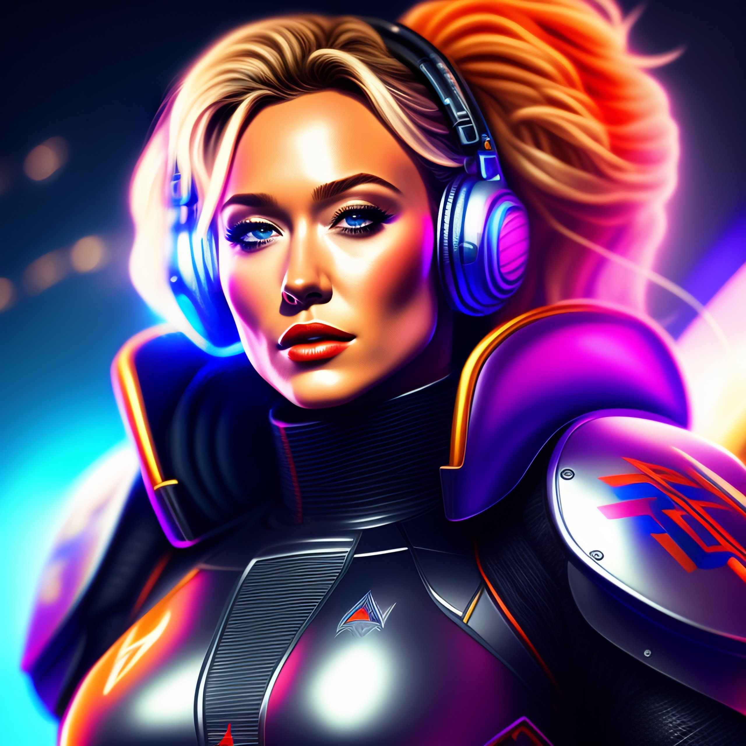 Lexica - Hillary Duff as spacefighter cyborg ,style of Mark Brooks, 4k ...