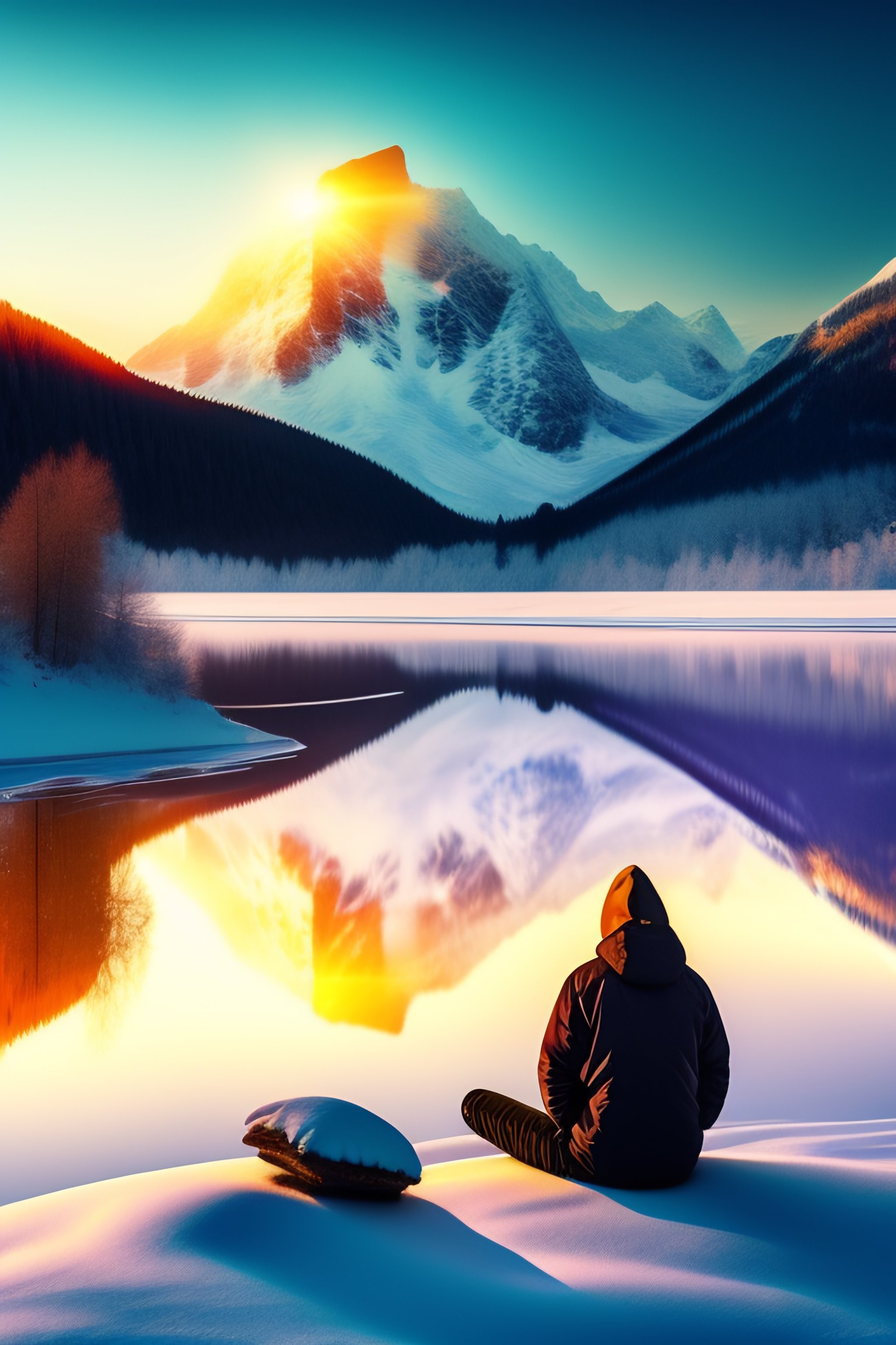 Lexica - Meditation, Sun, Mountain, Snow