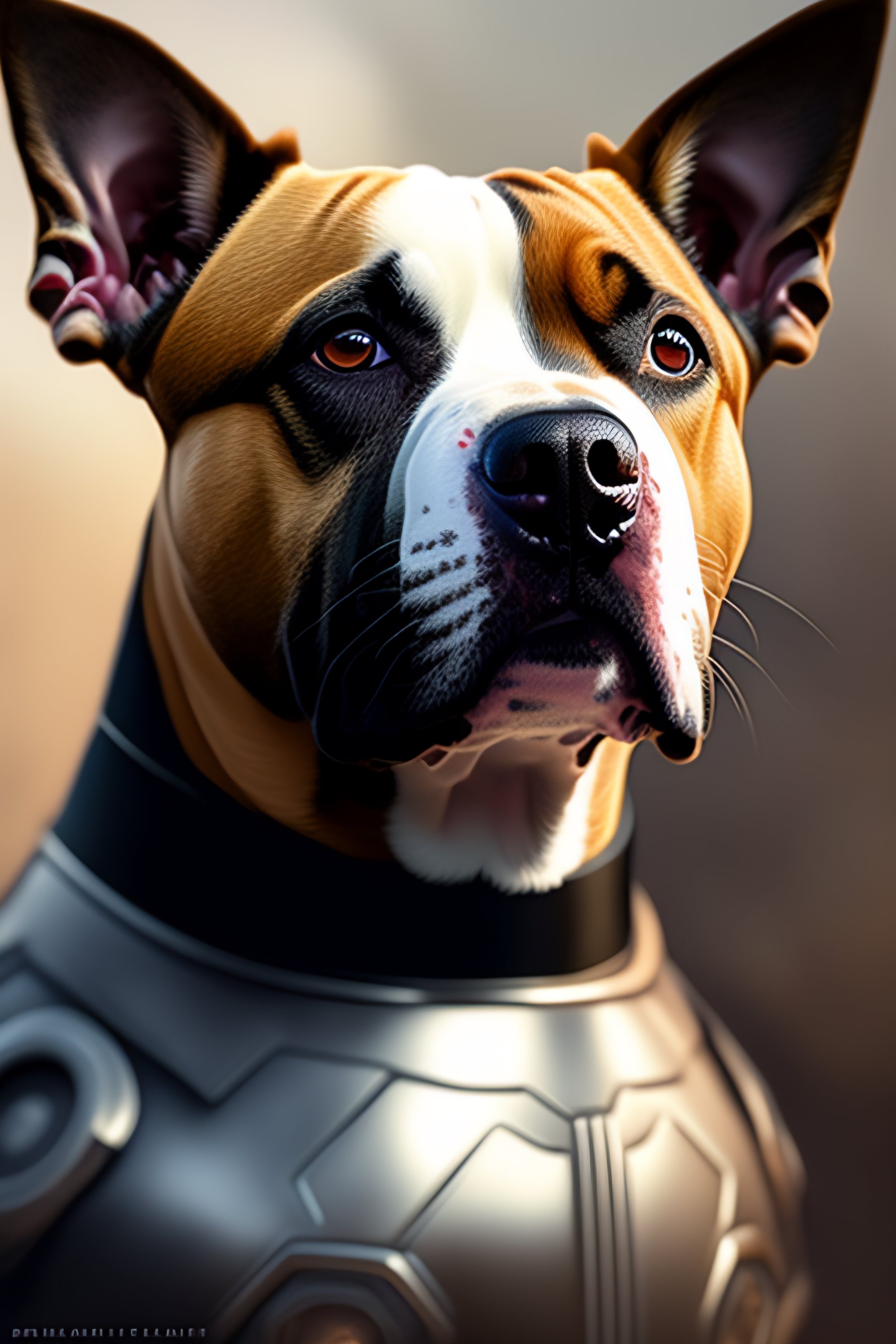 Lexica - A Staffordshire Bull Terrier Dog as the doomslayer, realistic ...