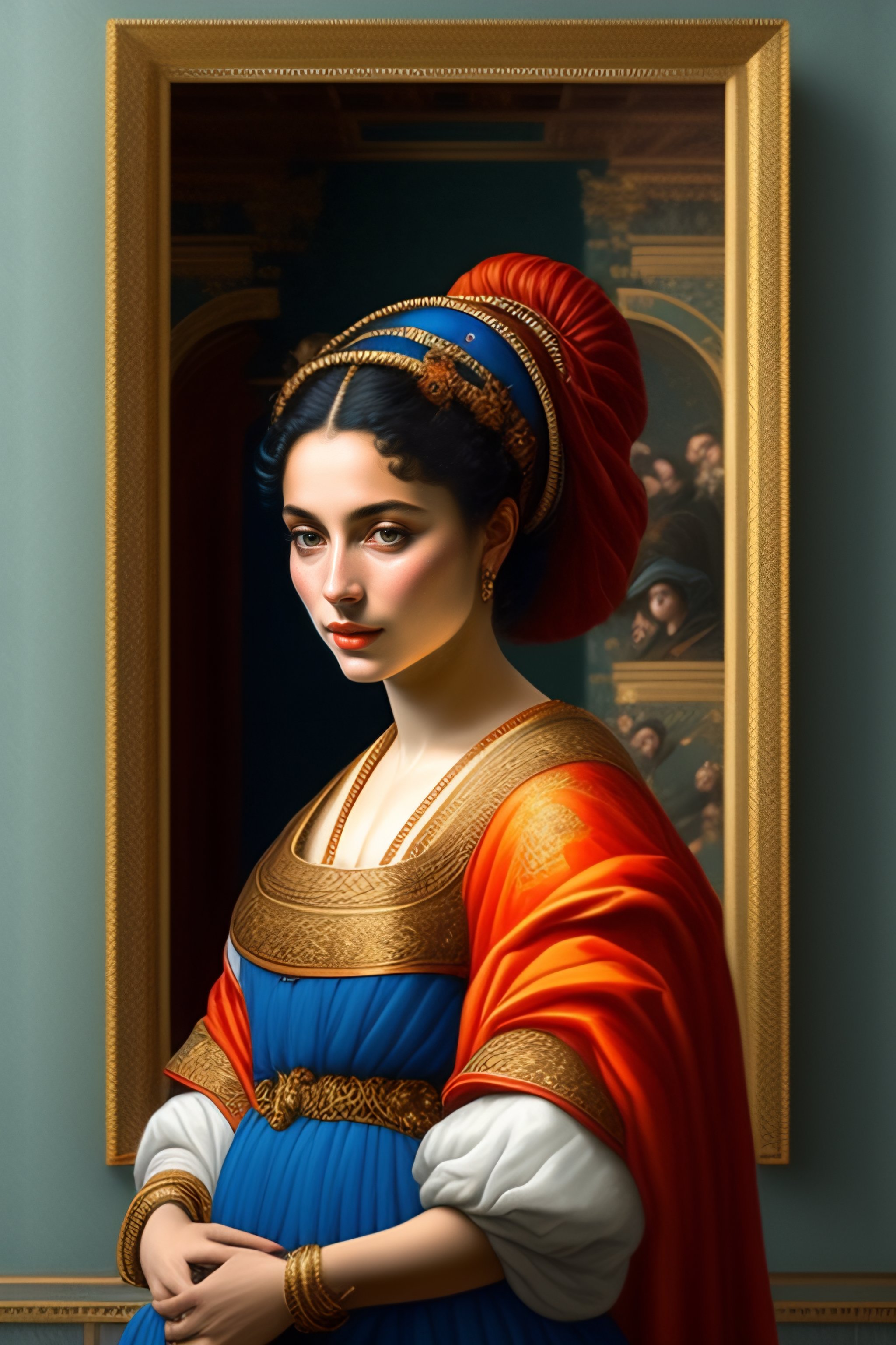 Lexica - Raffaello Sanzio-style, a roman woman standing on the hip-hop ...