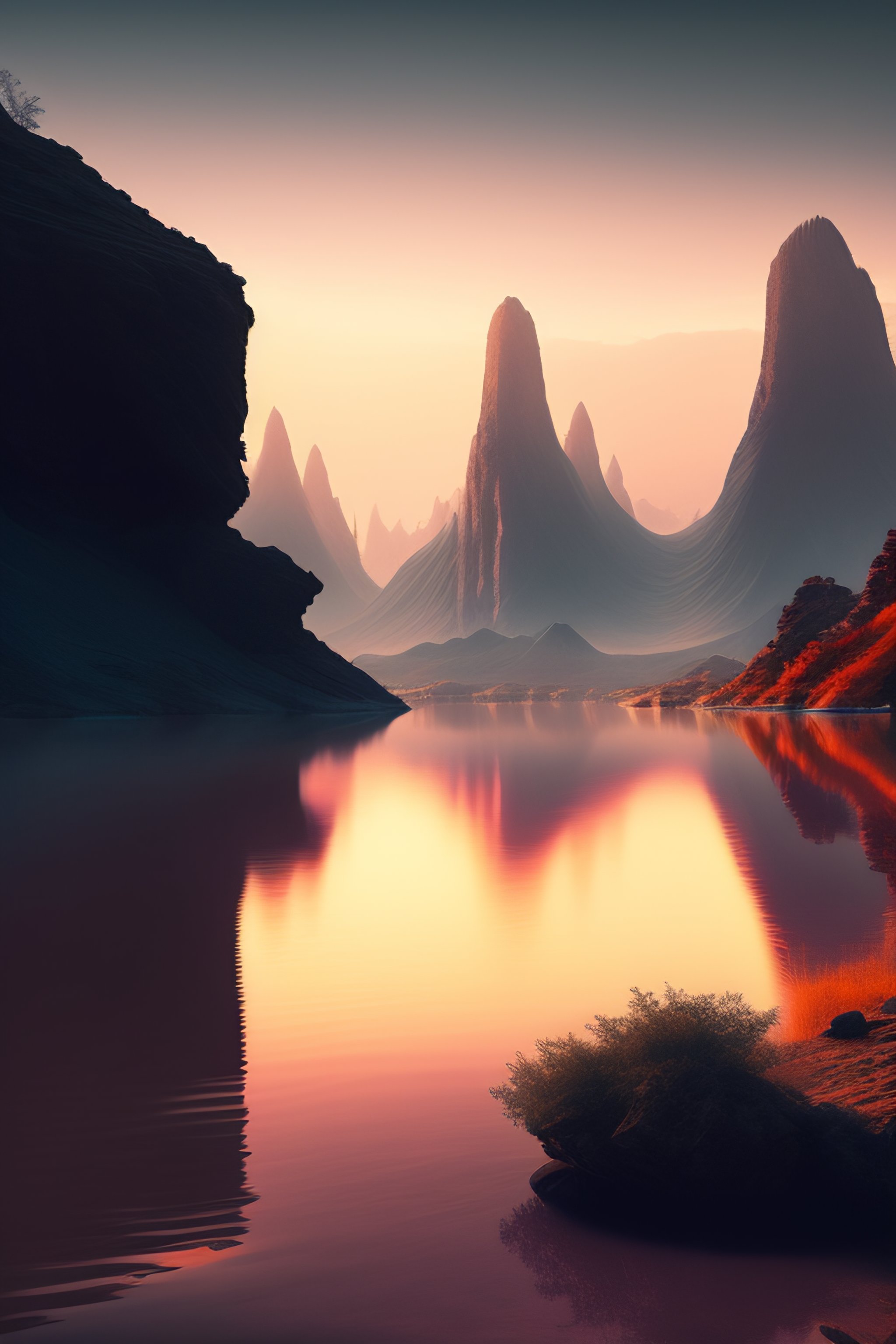 Lexica - A river on another planet sci-fi