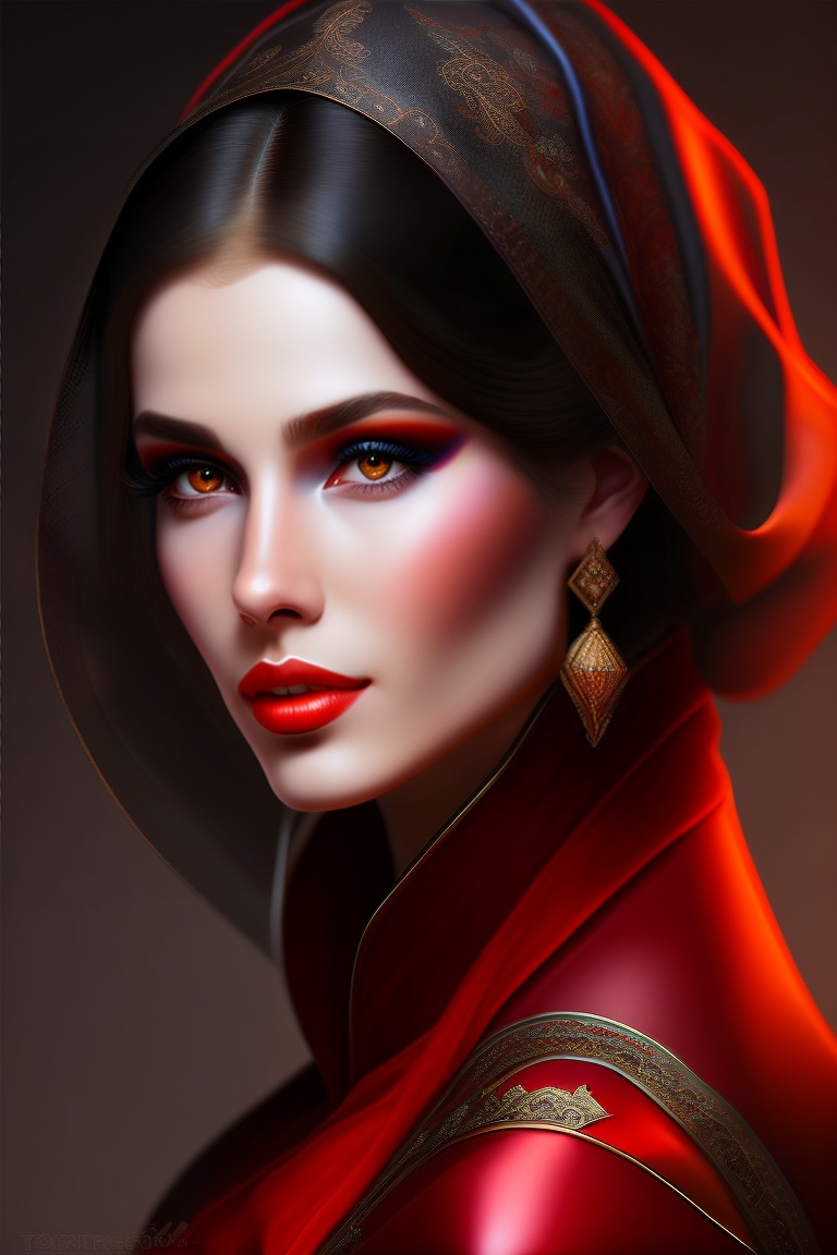 Lexica - Beautiful female vampire, head covering