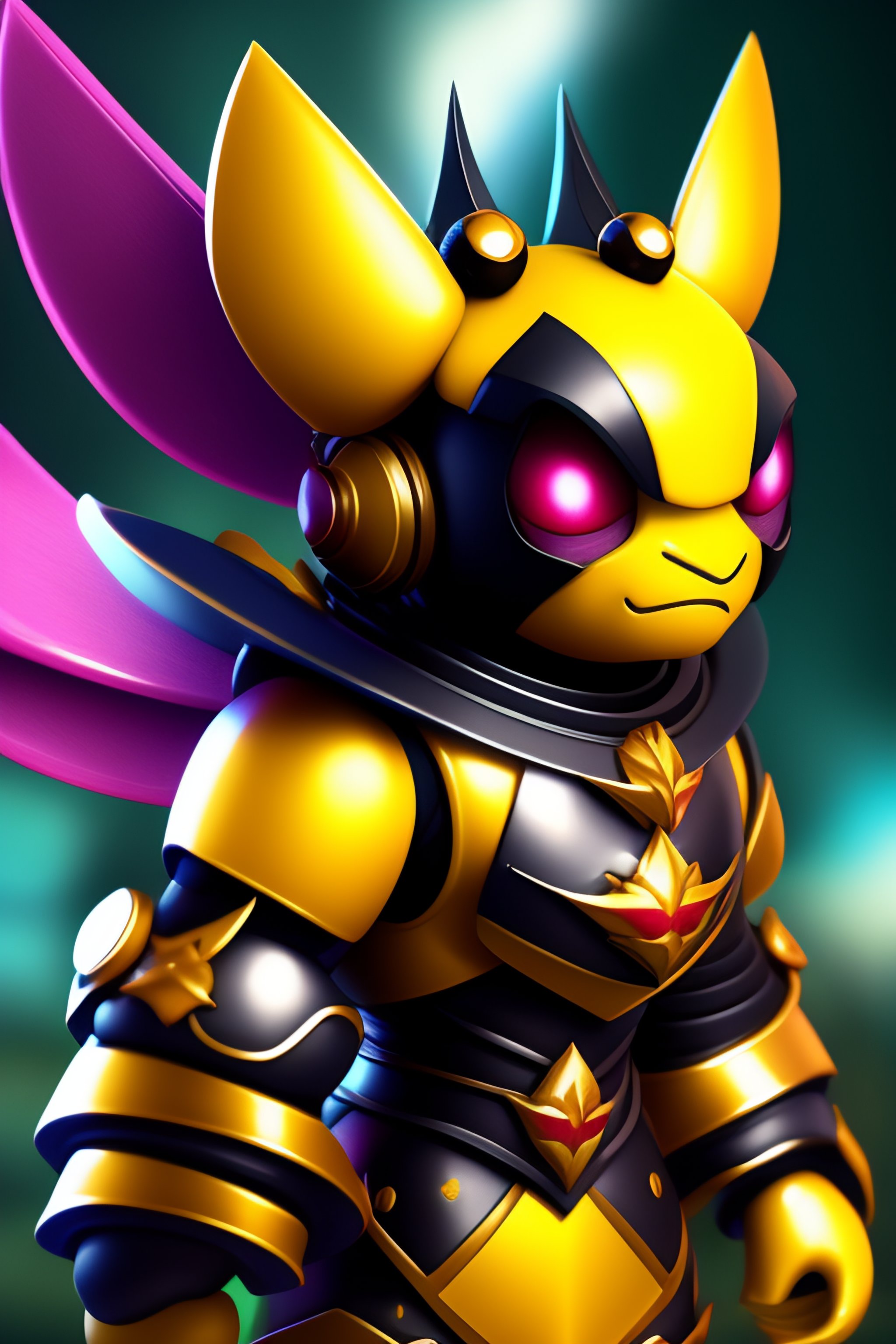 Lexica - Cartoon bee knight looks like Beedrill