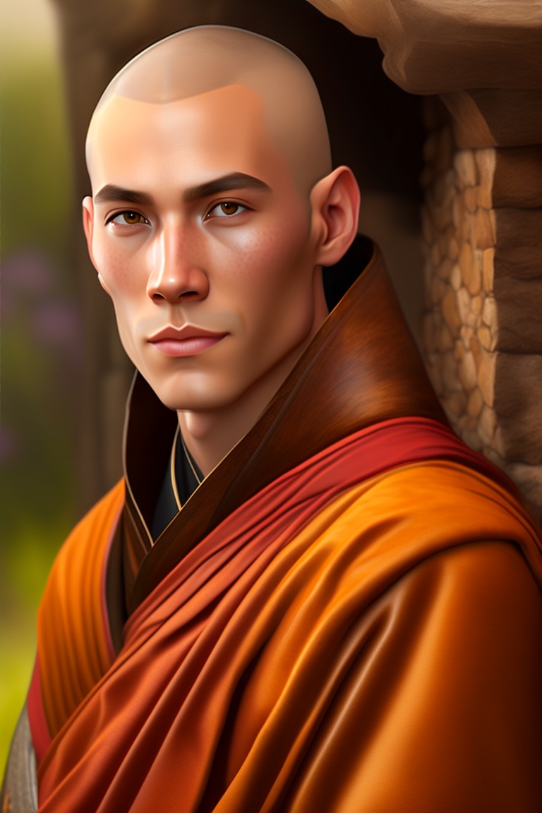 Lexica - Monk,front face.impressive,attractive