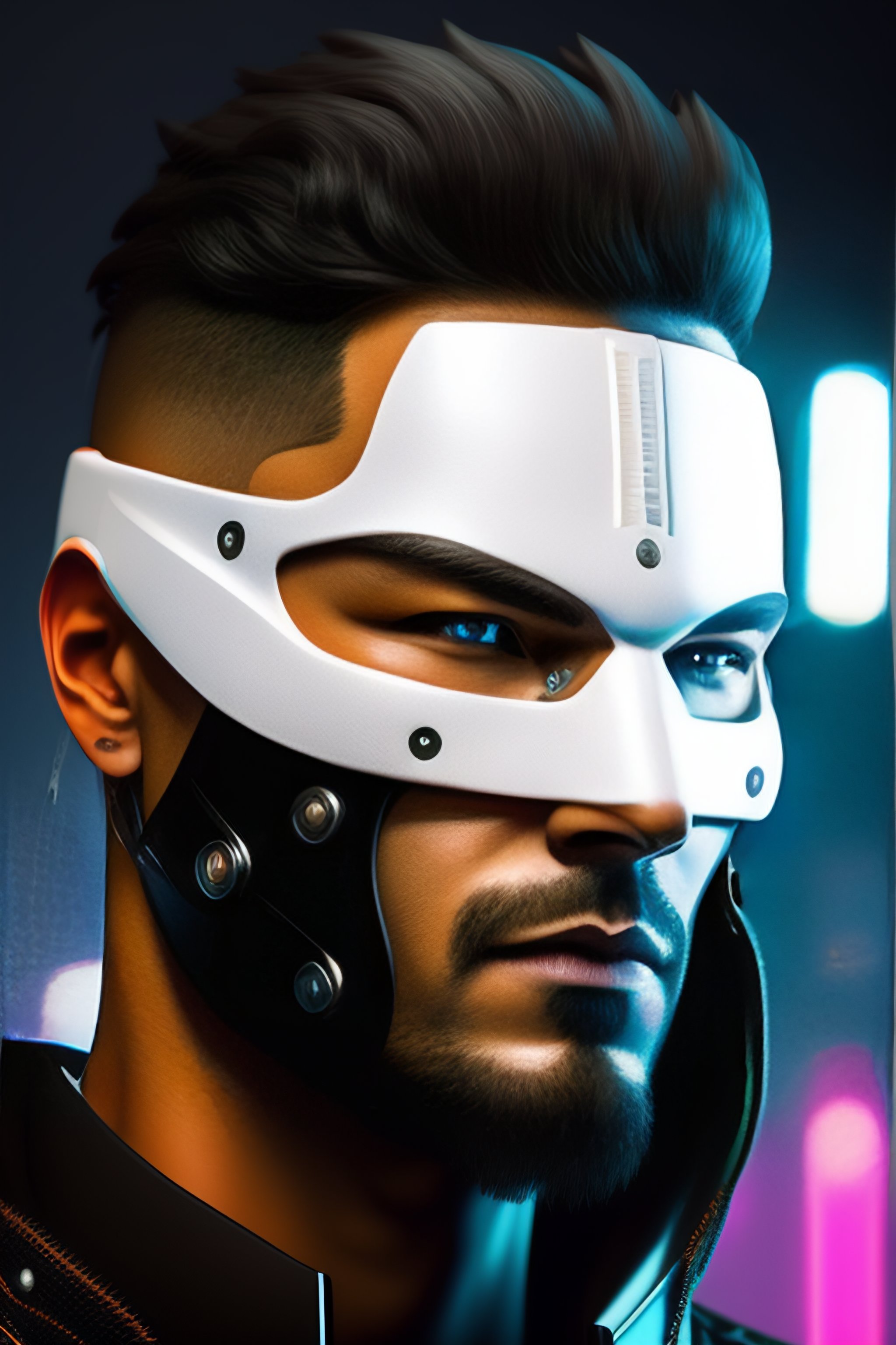 Lexica - Cyberpunk 2077 mask man white