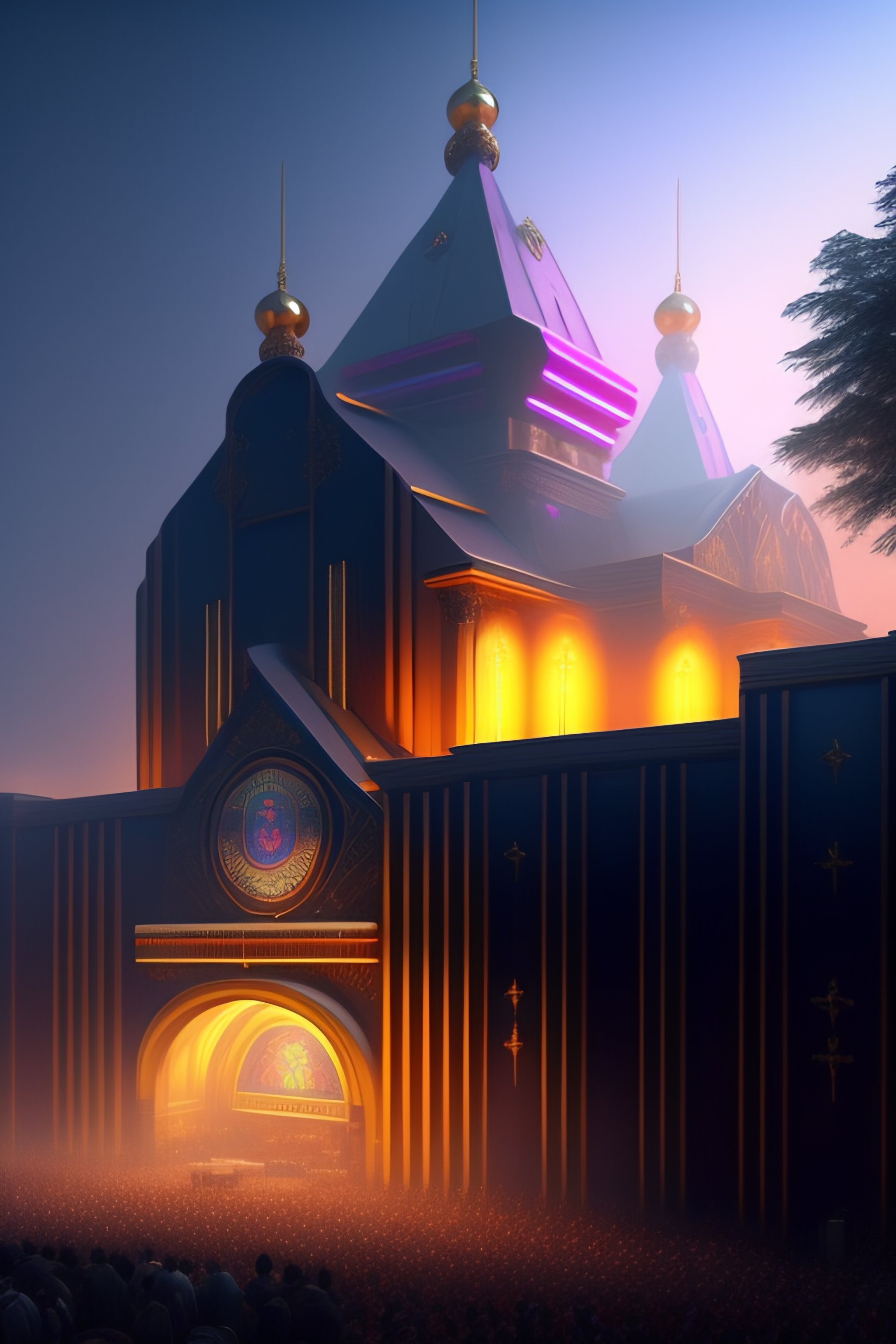 Lexica - Cyberpunk christian orthodox church in a dystopian future with ...