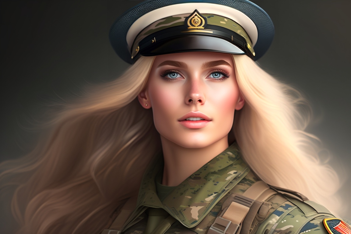 Lexica - Military army, usa, beautiful blonde girl