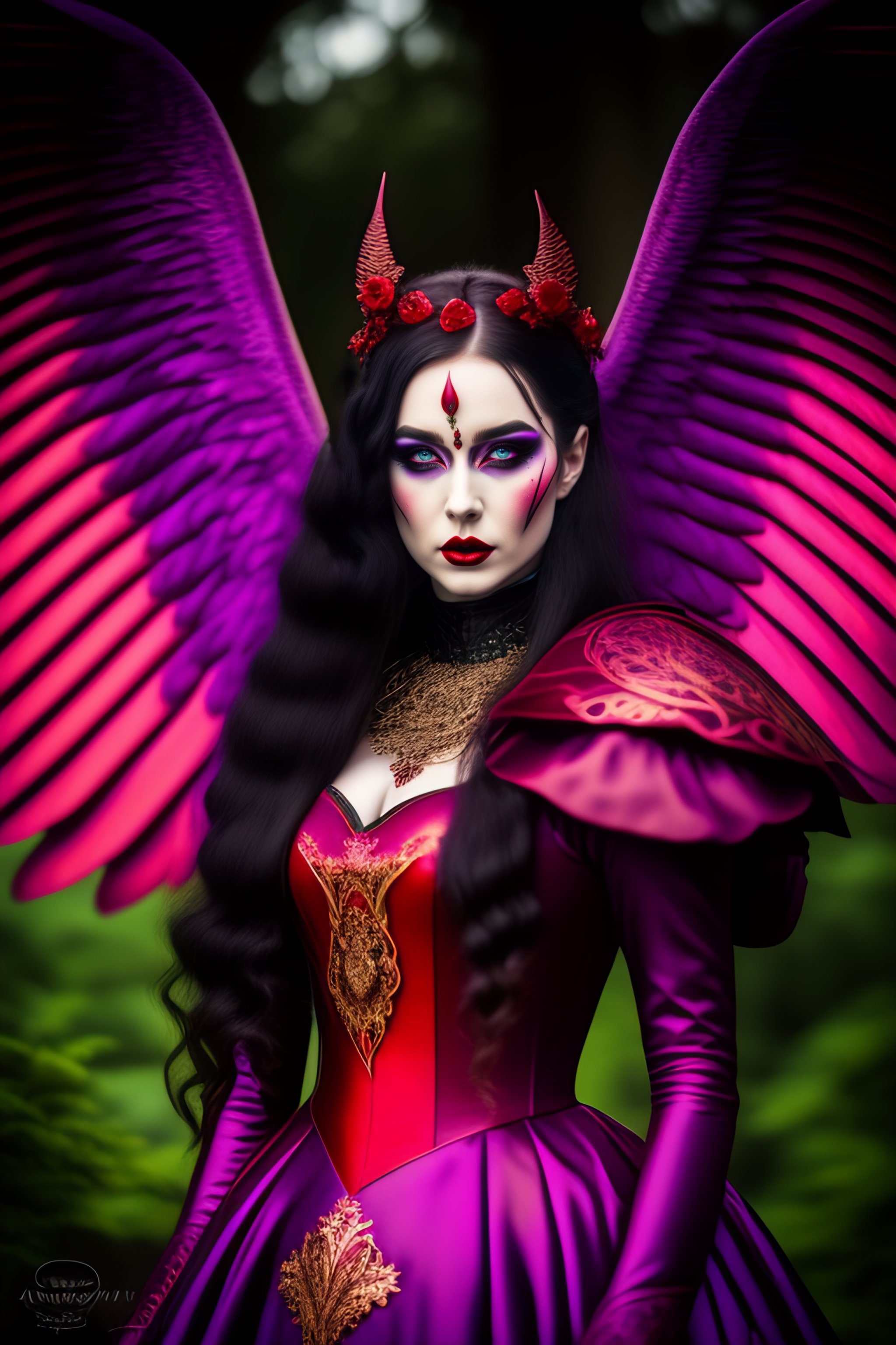 Lexica - Emily bloom, Black metal girl, devil makeup, realistic ...