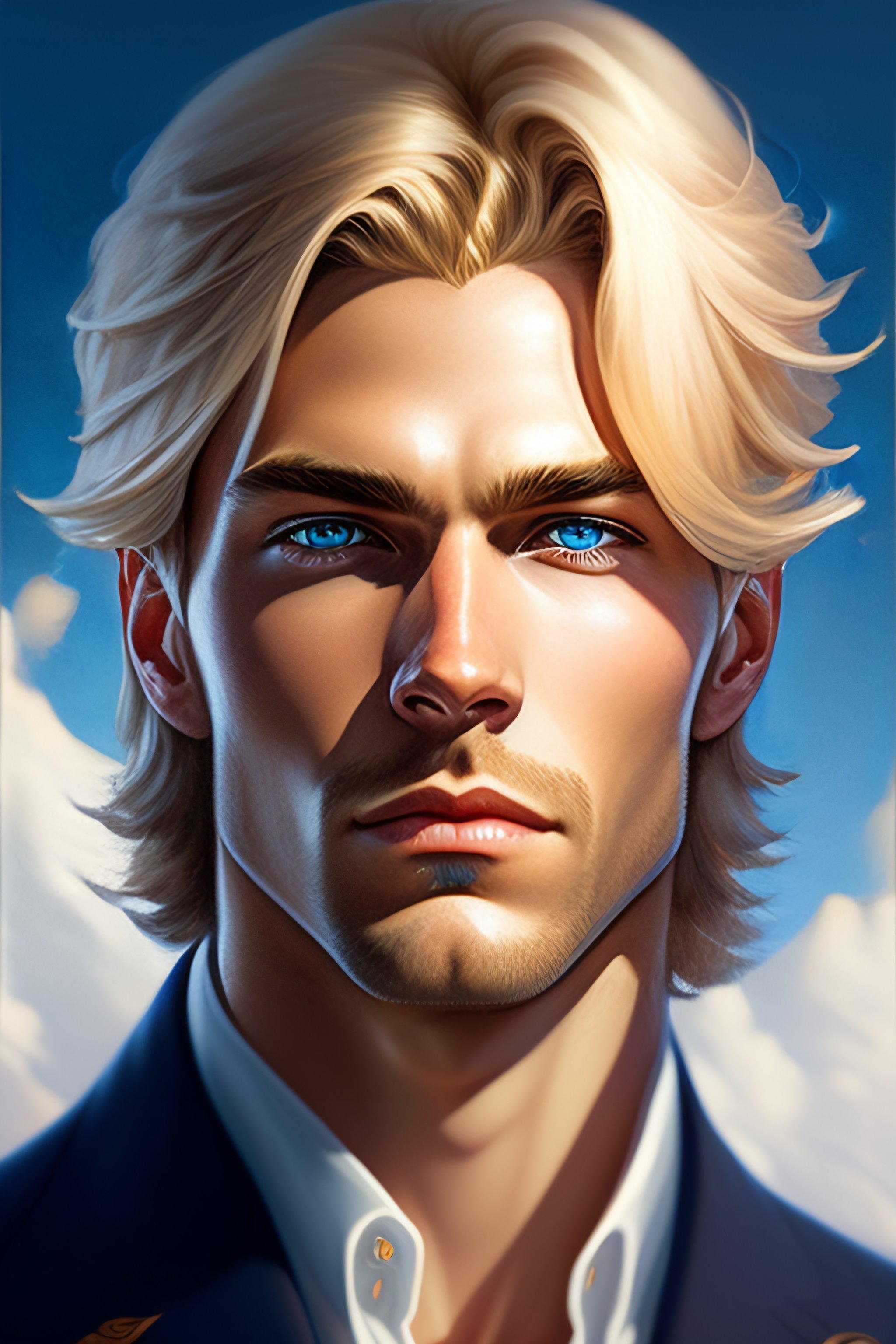 Lexica - Highly detailed vfx portrait of a blond centre parting pretty ...