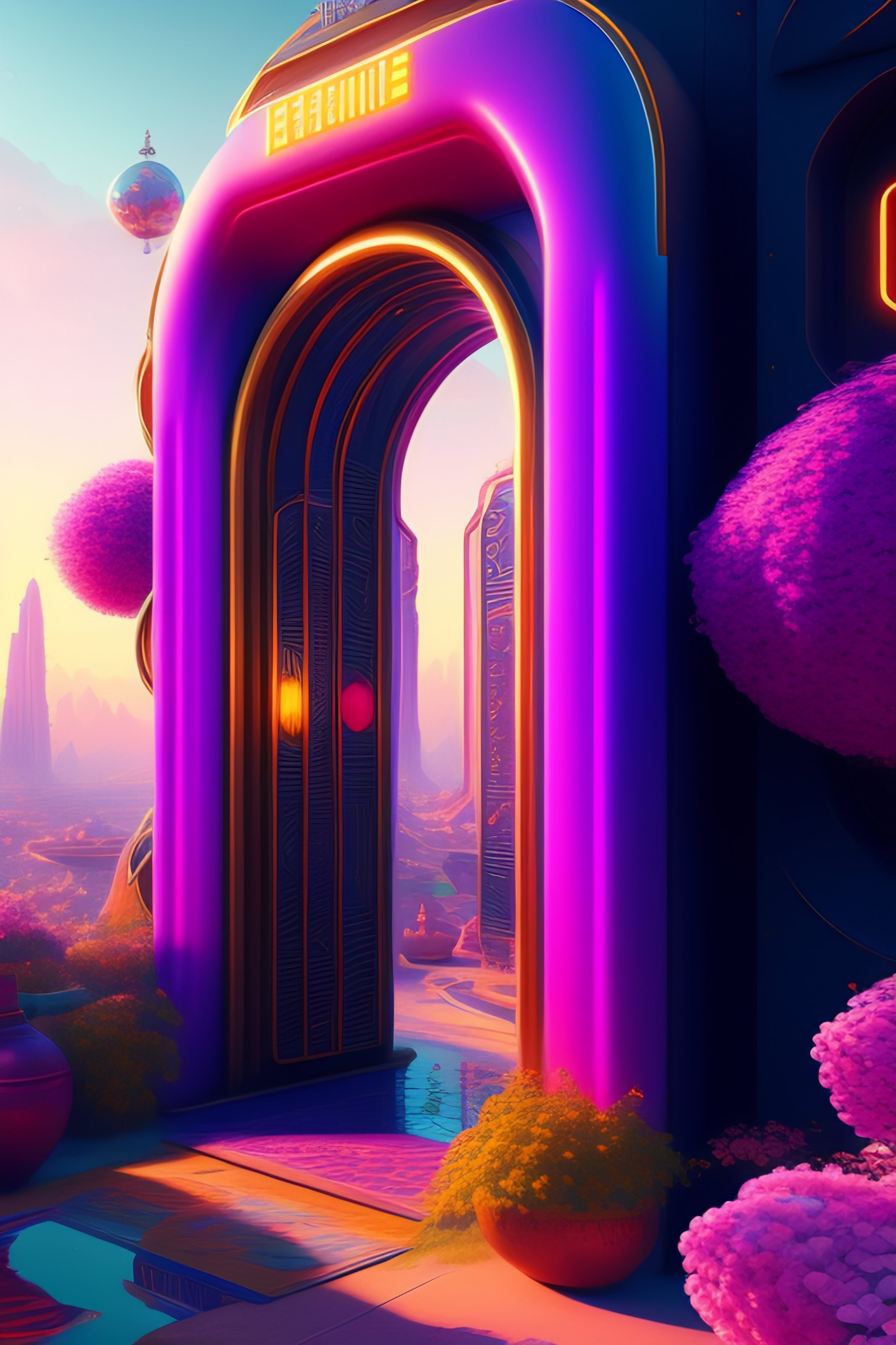 Lexica - An 8k resolution matte painting of a ghetto in futuristic ...