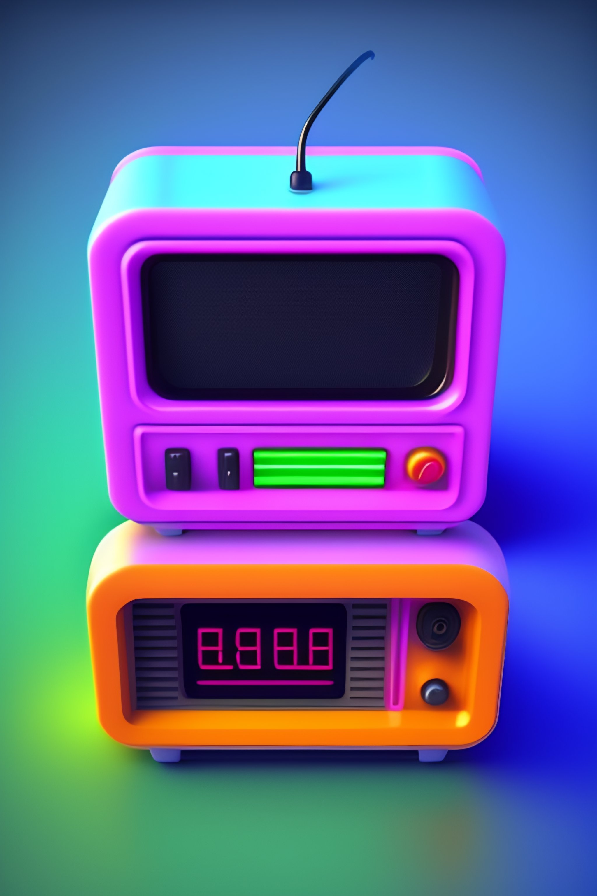 Lexica - 3D pixel retro tiny cute electronics render. Looks like Apple ...