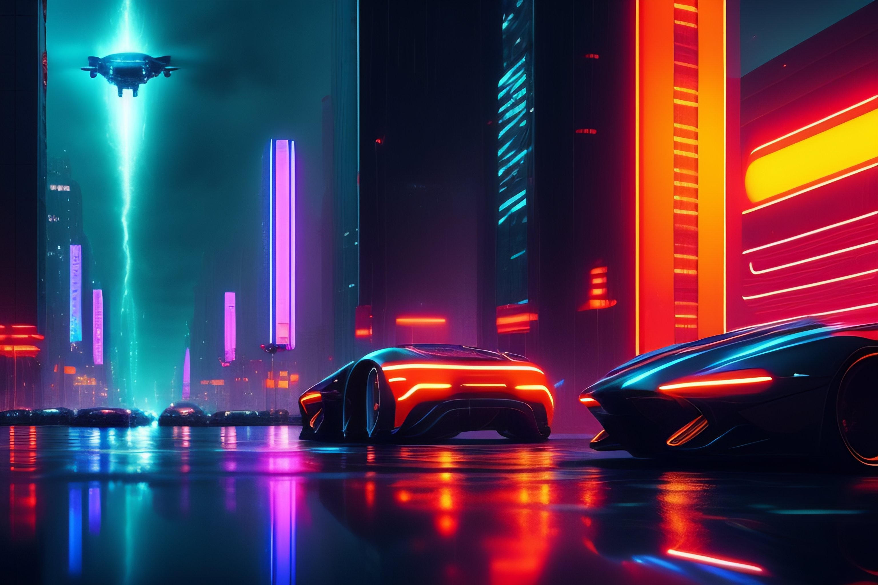 Lexica - Photo of drone The city of neo - tron legacy in 2 0 9 9 ...