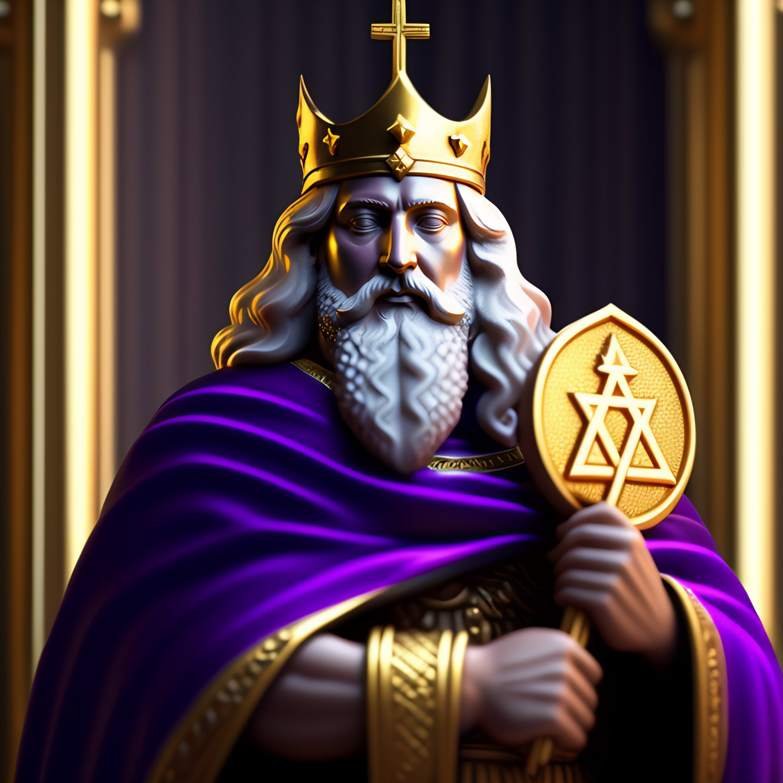 Lexica - Jewish ancient King, wearing a purple robe and a golden crown ...