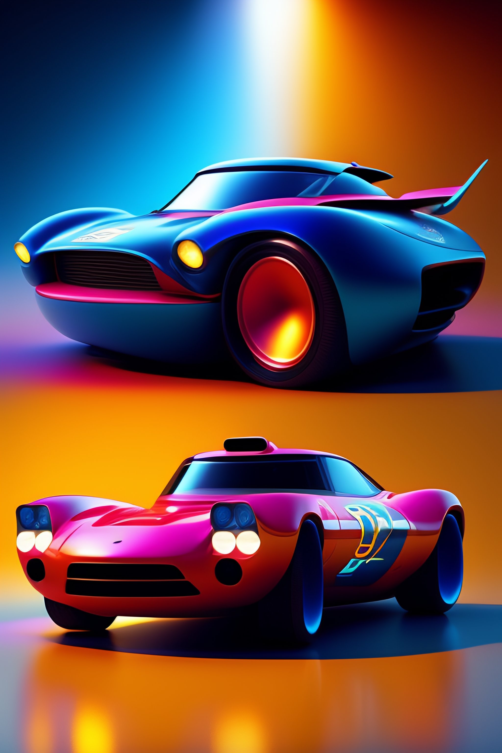 Lexica - Cyber car from the movie cars 3, sitting on a blue felt couch ...