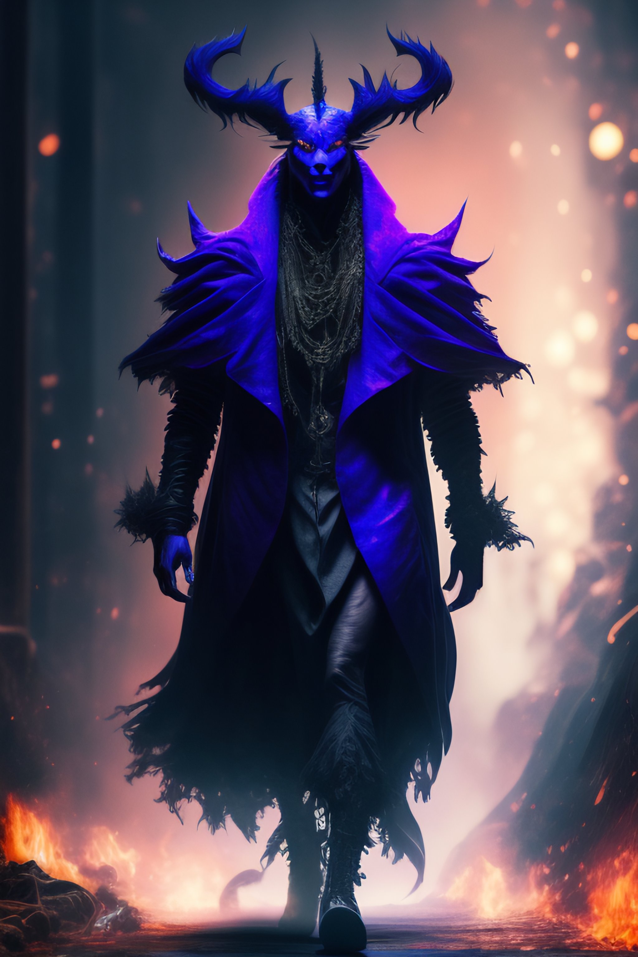 Lexica - Fullbody creature concept demon of envy looks like a frail and ...