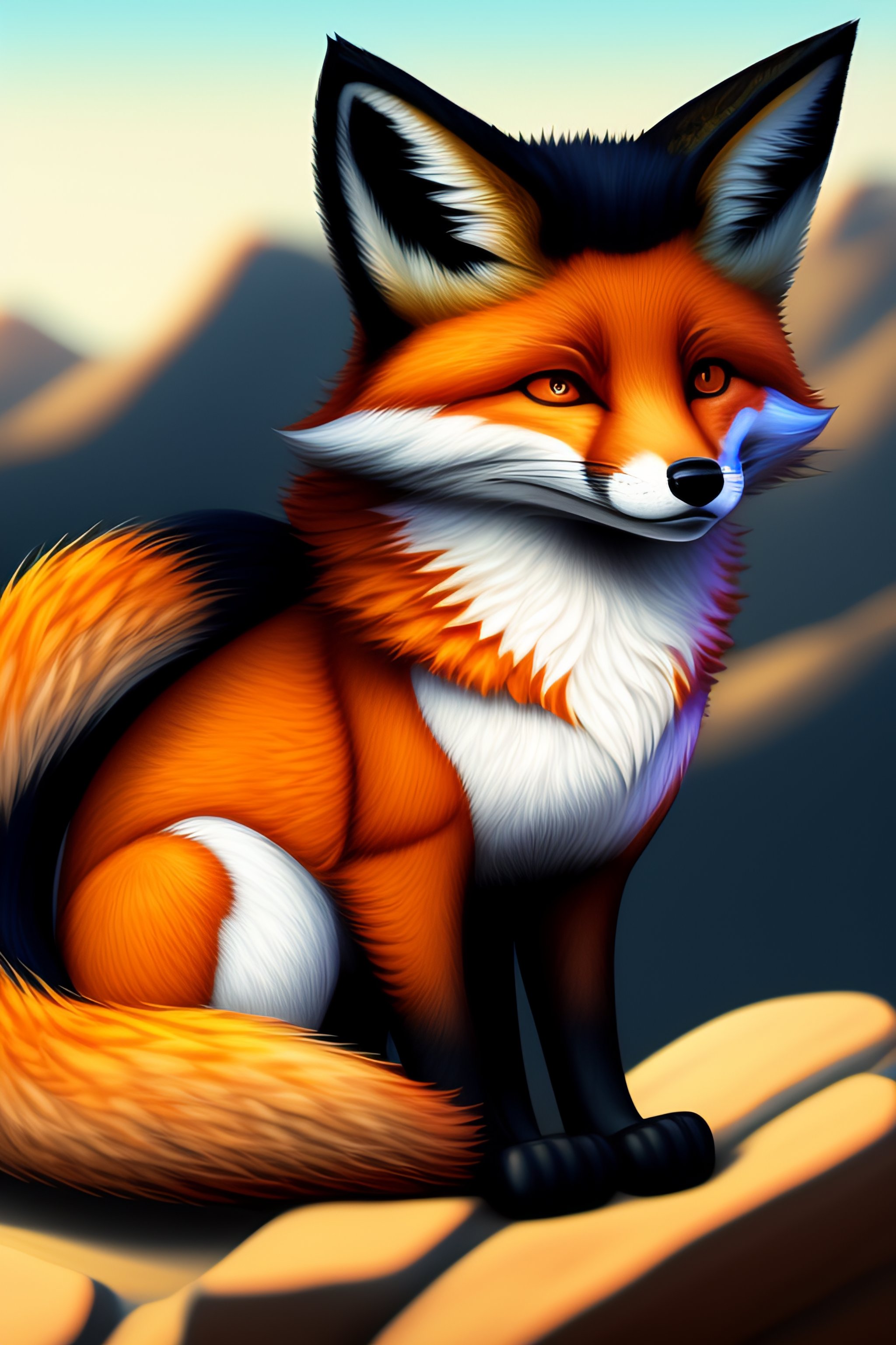 Lexica - Manga anime style 2D fox