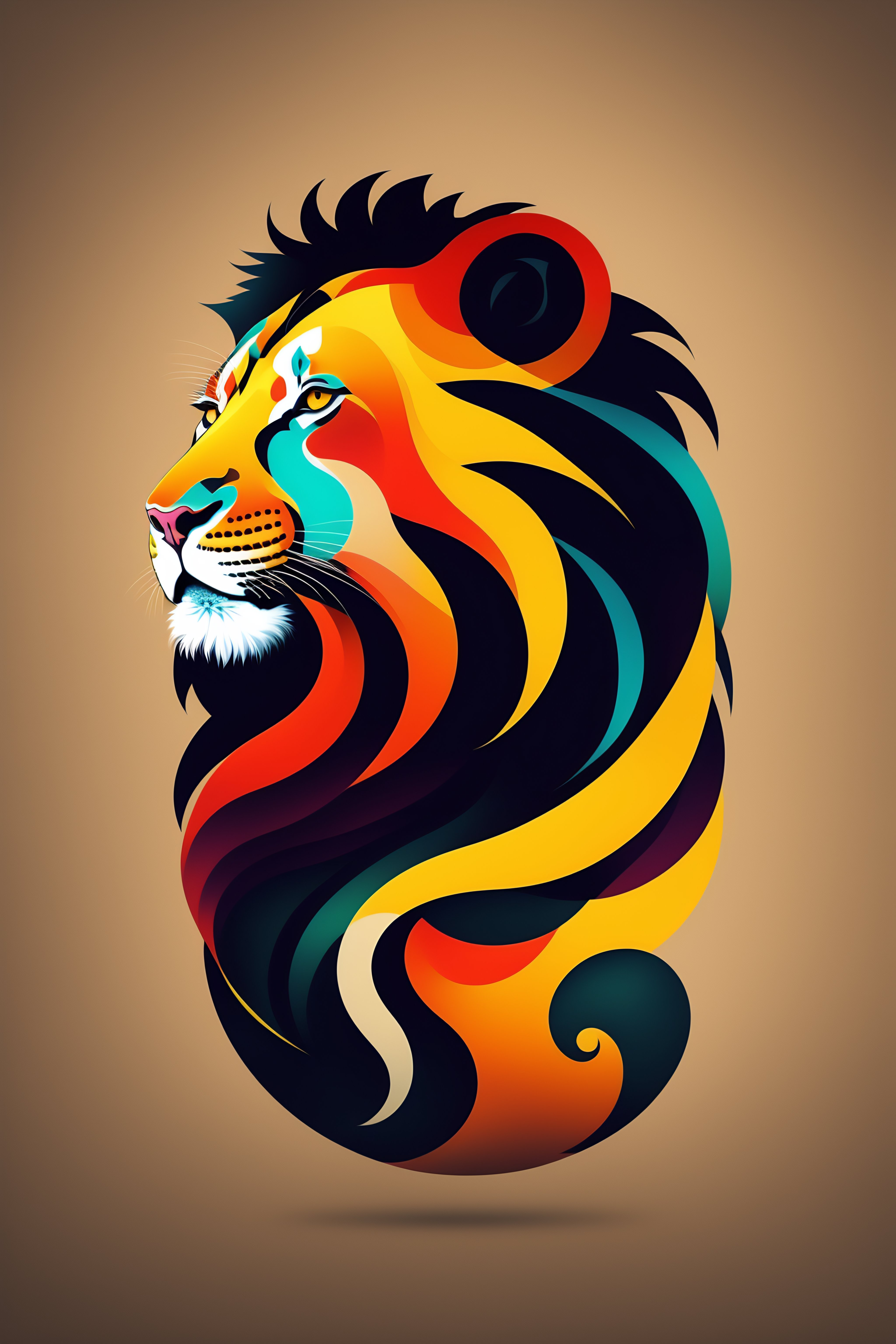 Lexica - Abstract lion logo, geometric lion logo, abstract, logo, logo ...