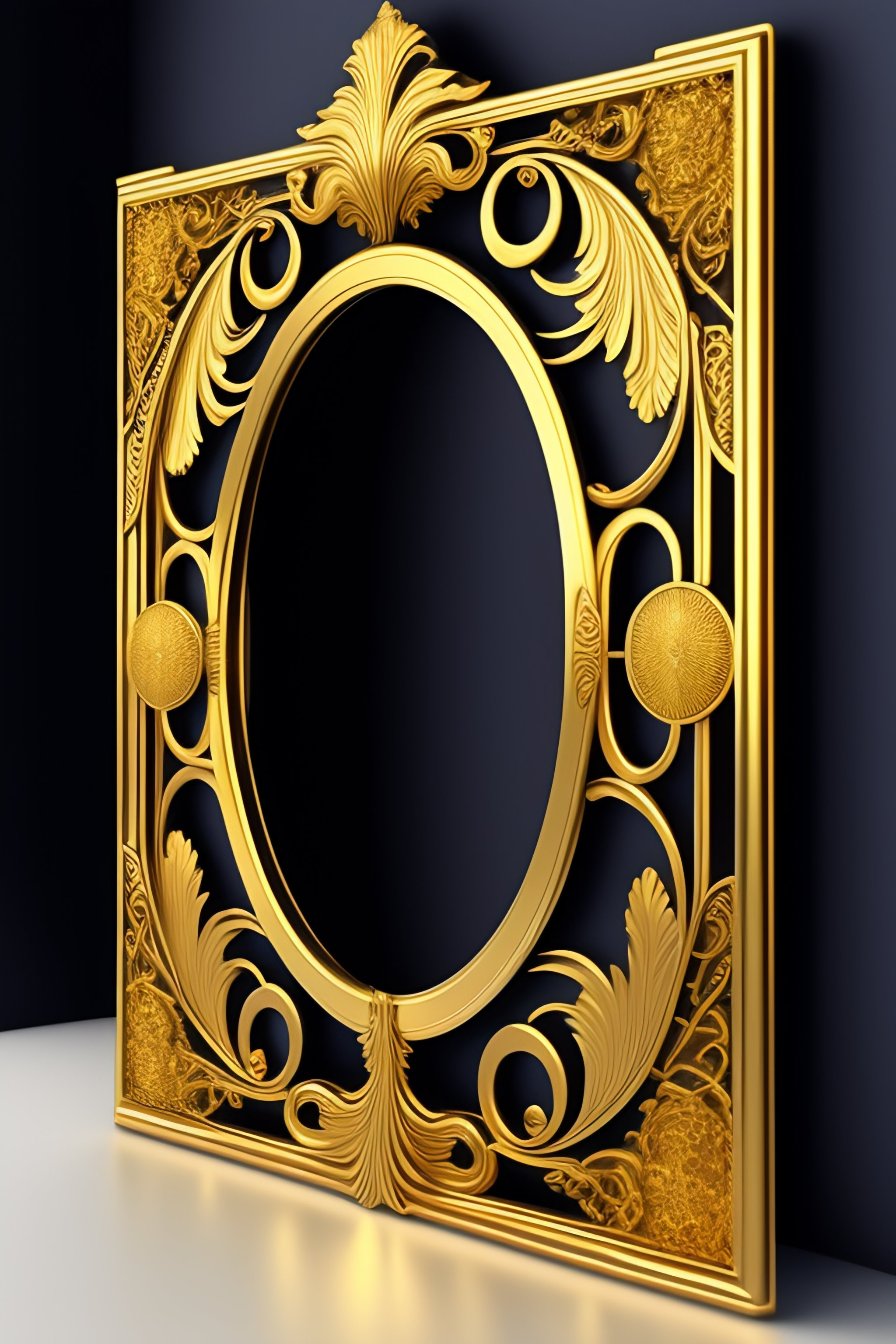 Lexica - A intricate art nouveau frame, golden entertwined edges art ...