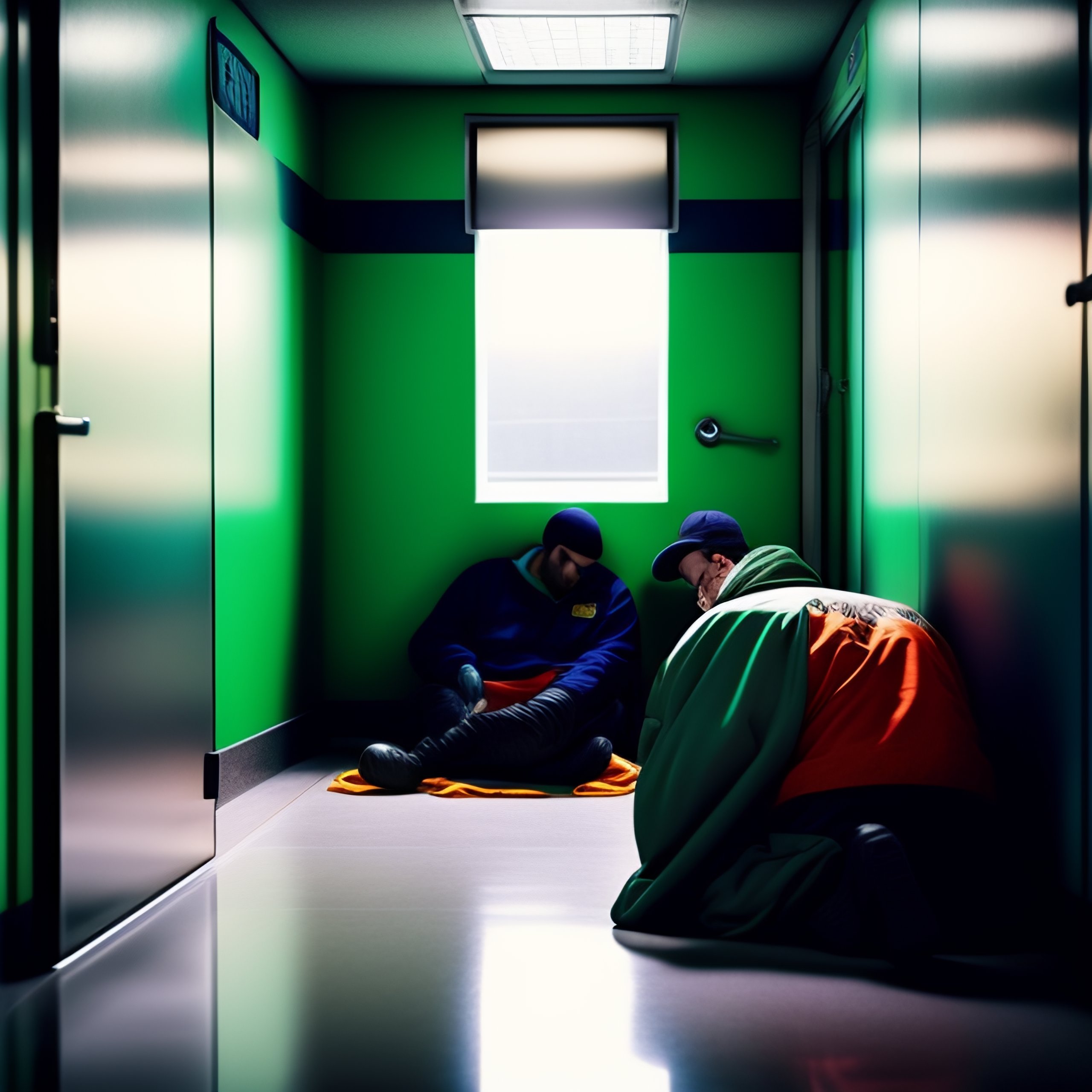 Lexica - Mop and sleeping janitor - in janitor closet - 1960 era ...