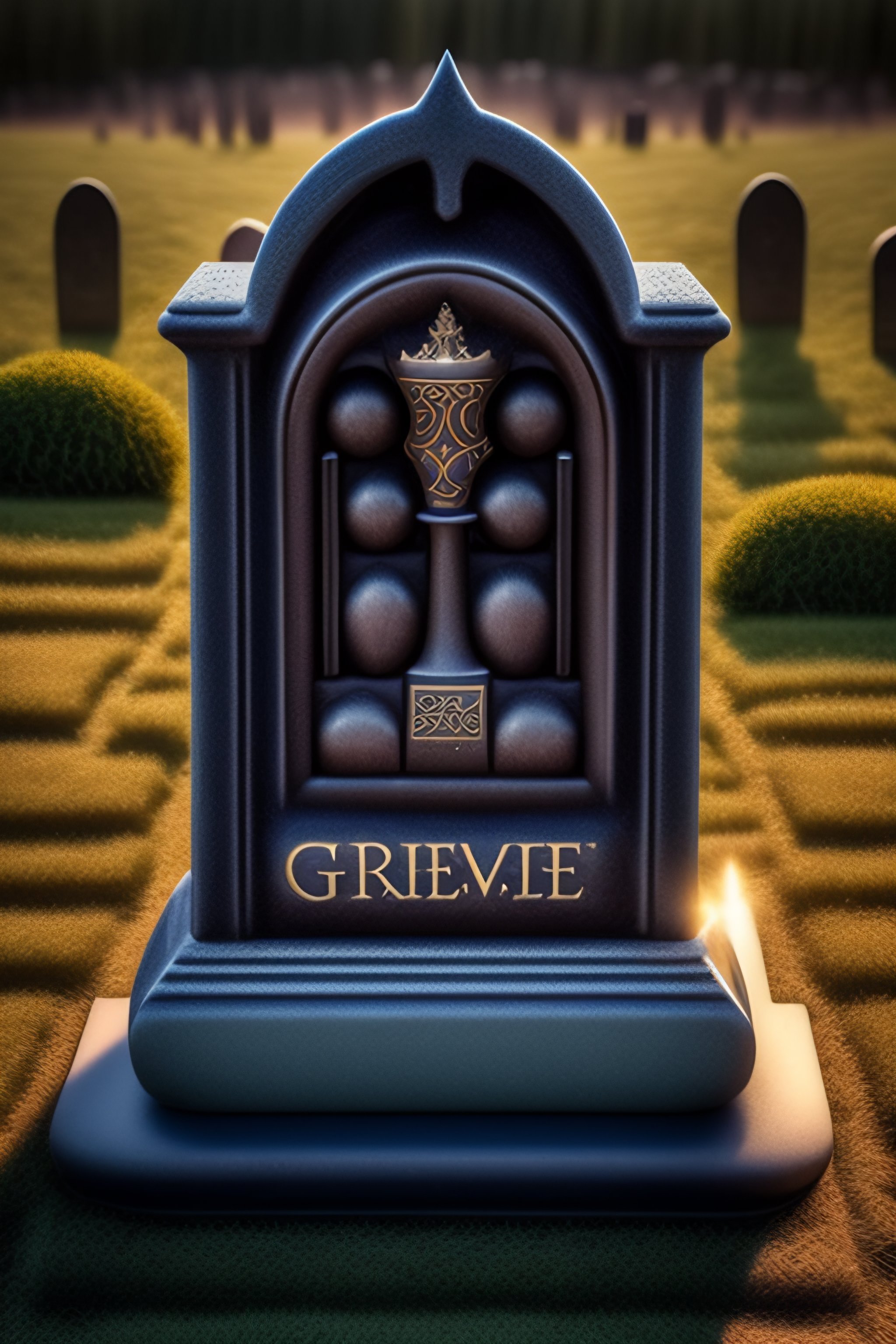 Lexica - A piece from the game of chess in the shape of a gravestone.