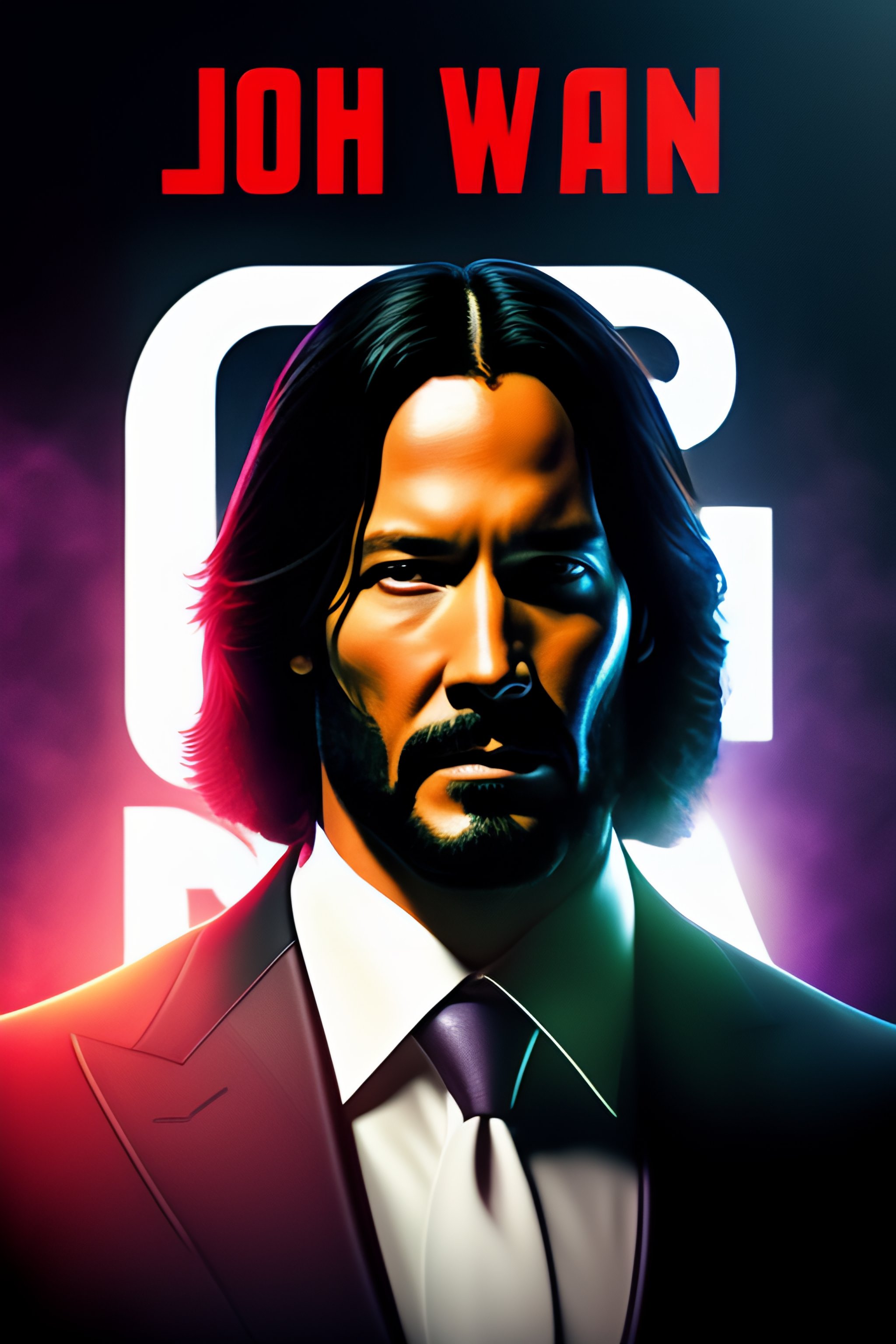 Lexica - John wick studing book, staring at Camara